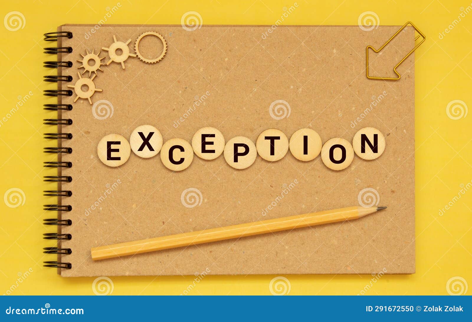 Exception Word Letters on Wooden Blocks. Uniqueness Branding Concept ...