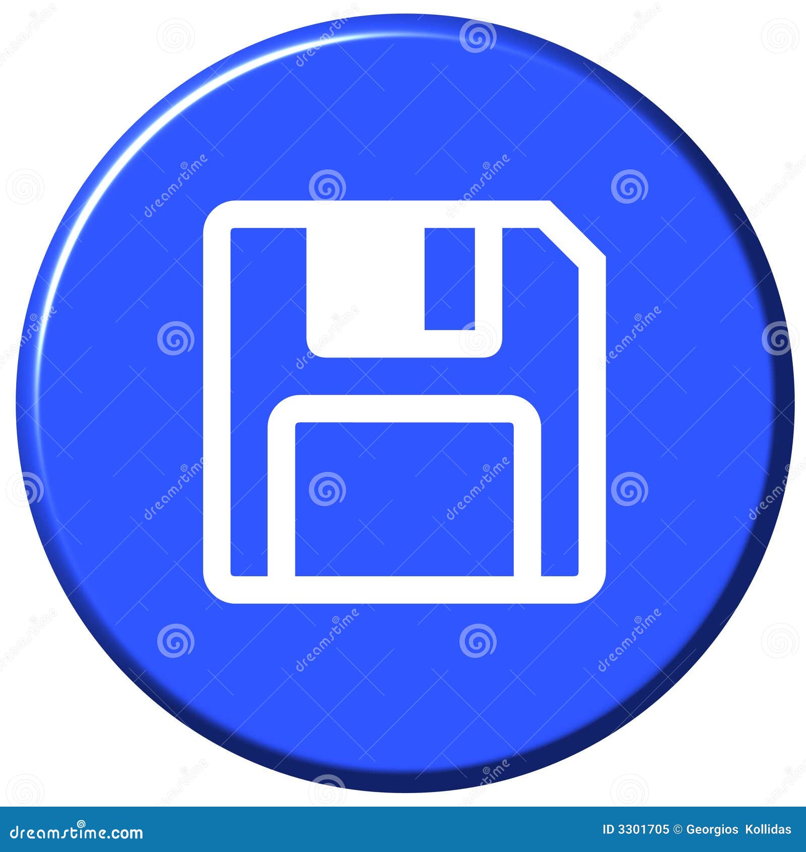 Excepto el botón stock de ilustración. Ilustración de azul - 3301705