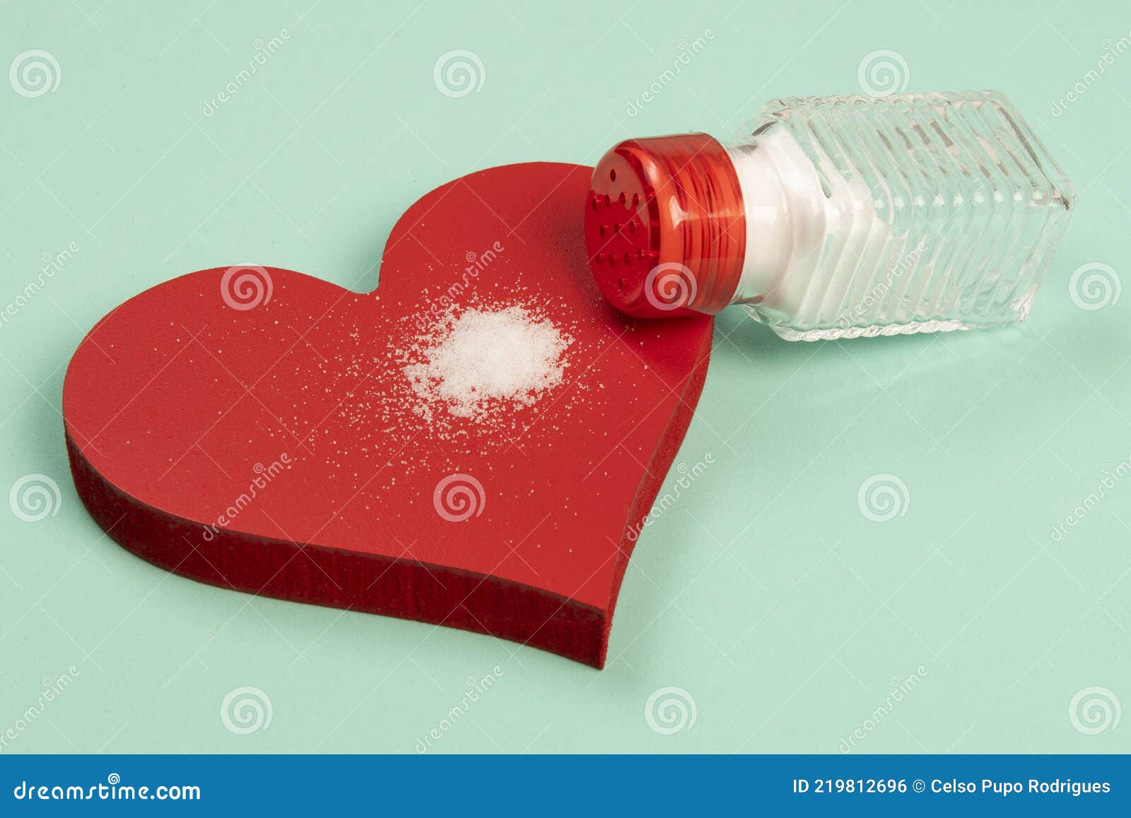 Excess salt in the heart stock photo. Image of copy - 219812696