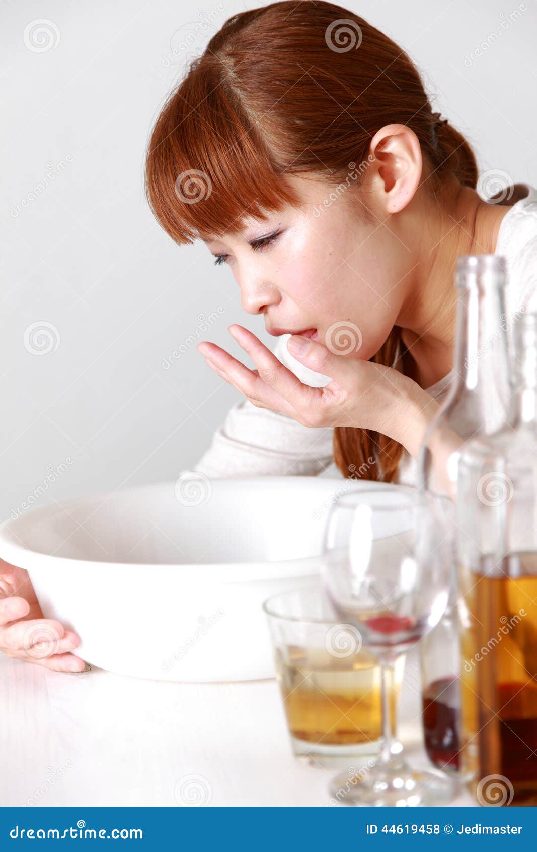 Excessive drinking stock photo. Image of female, asian - 44619458