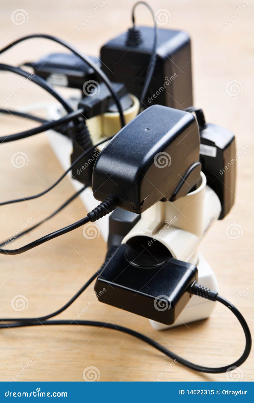 Excessive Extension on Power Outlet Stock Image - Image of hazardous ...