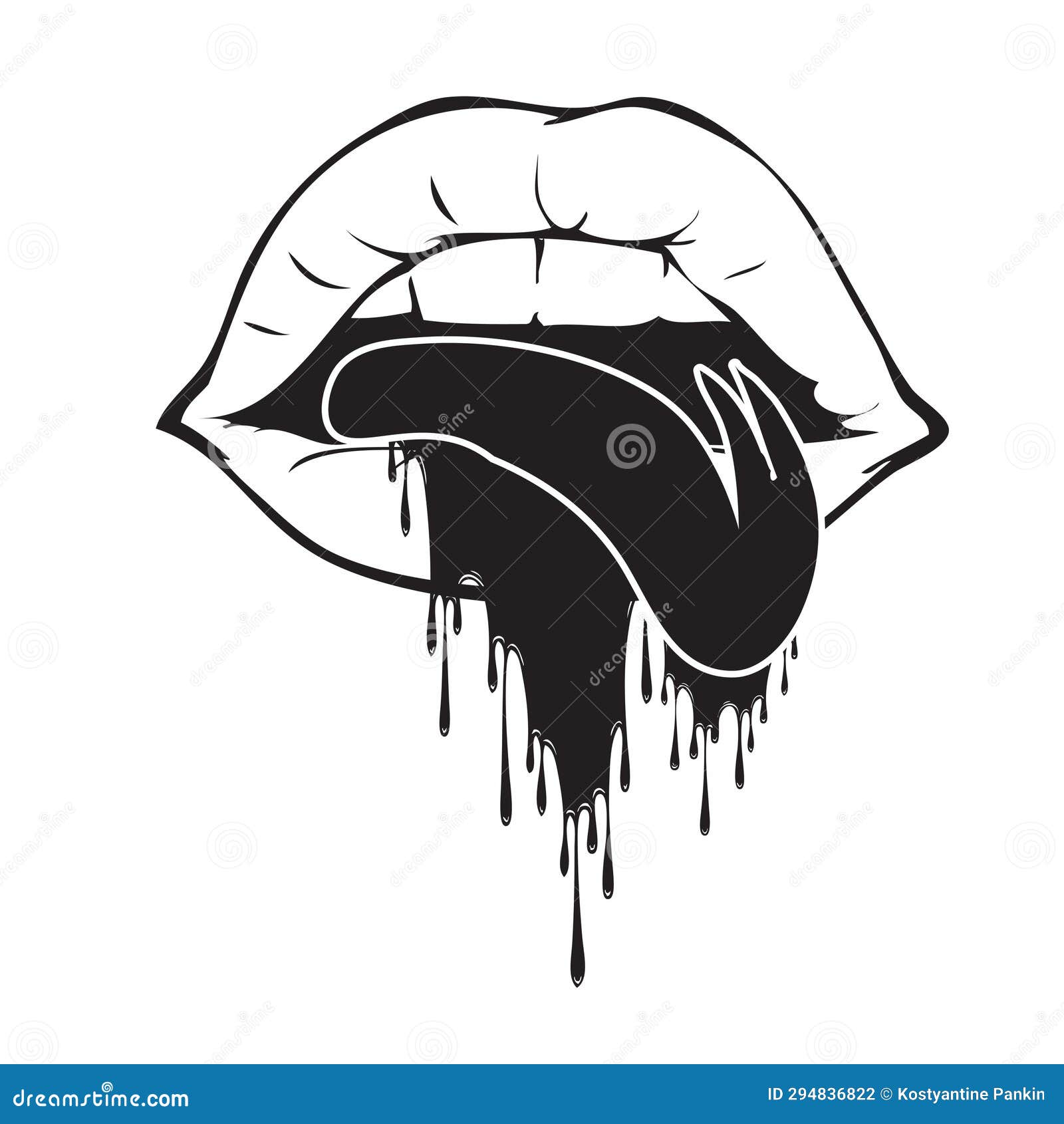 Excessive salivation stock illustration. Illustration of salivation ...