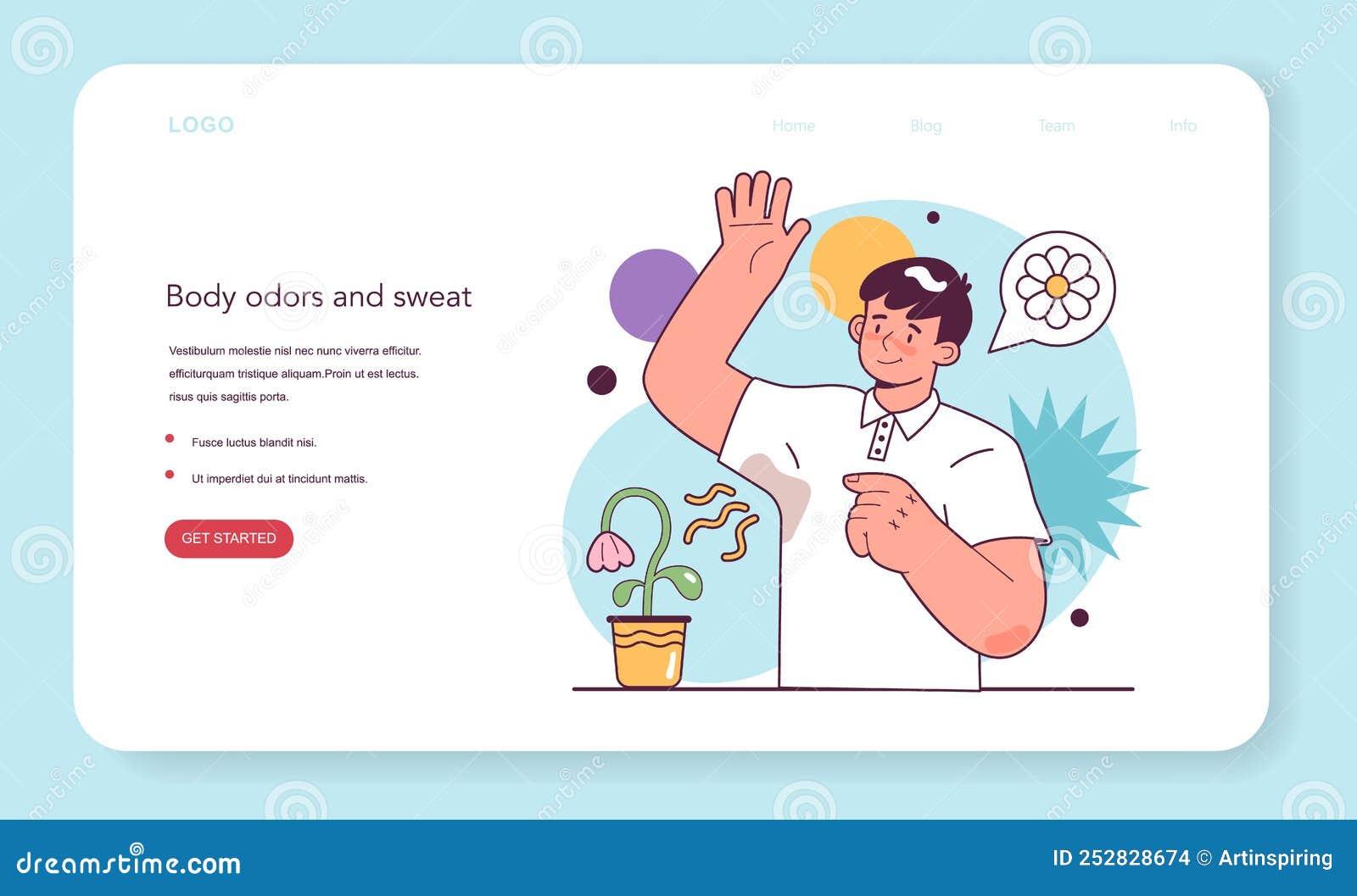 Excessive Sweating Concept Icon Vector Illustration | CartoonDealer.com ...