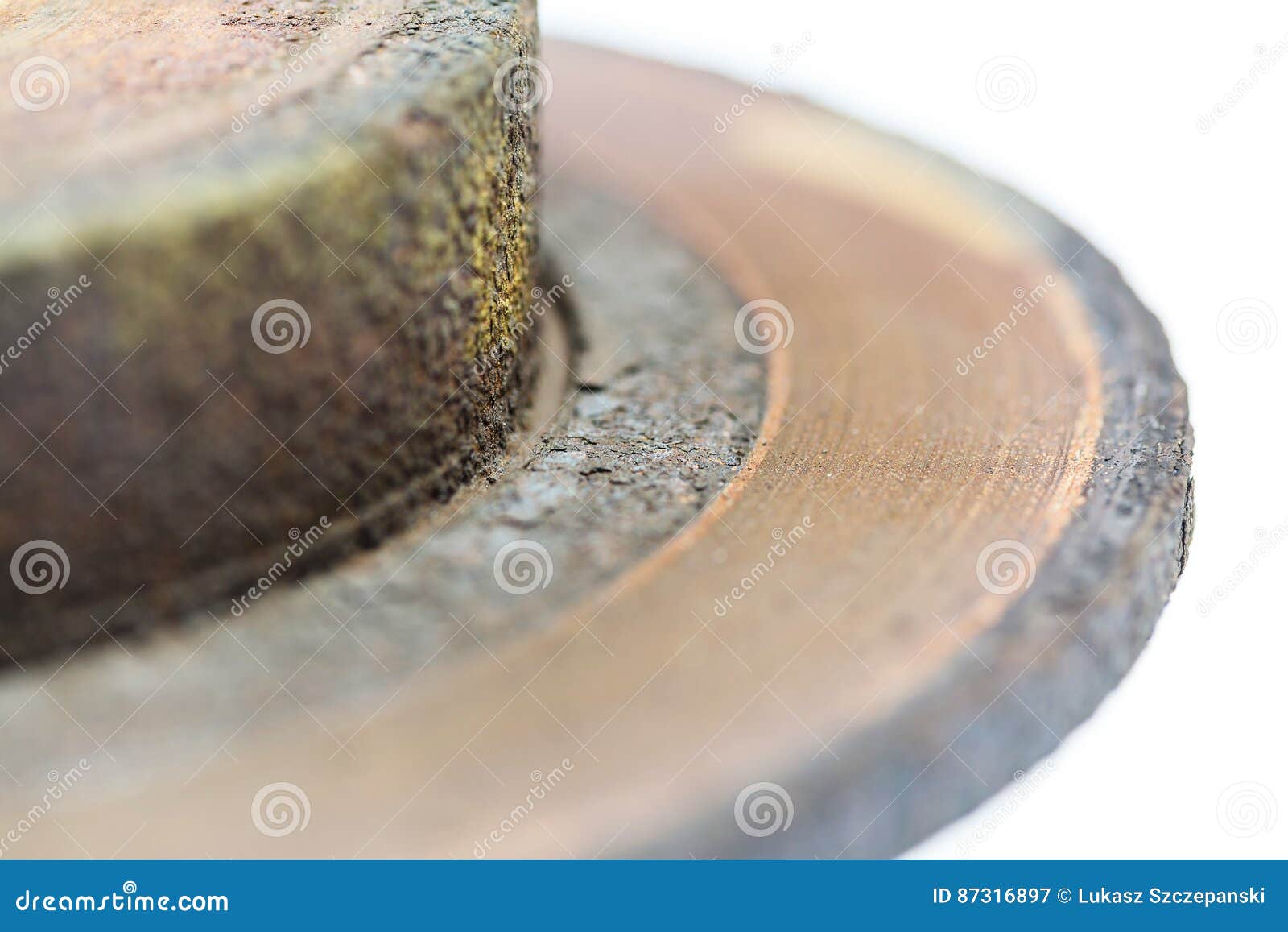 Excessively Used Rusty Brake Disc Close-up Stock Image - Image of ...
