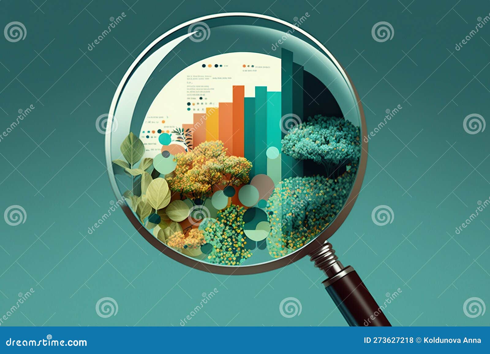 Exchange Analytics with Magnifying Glass, Created with Generative AI ...