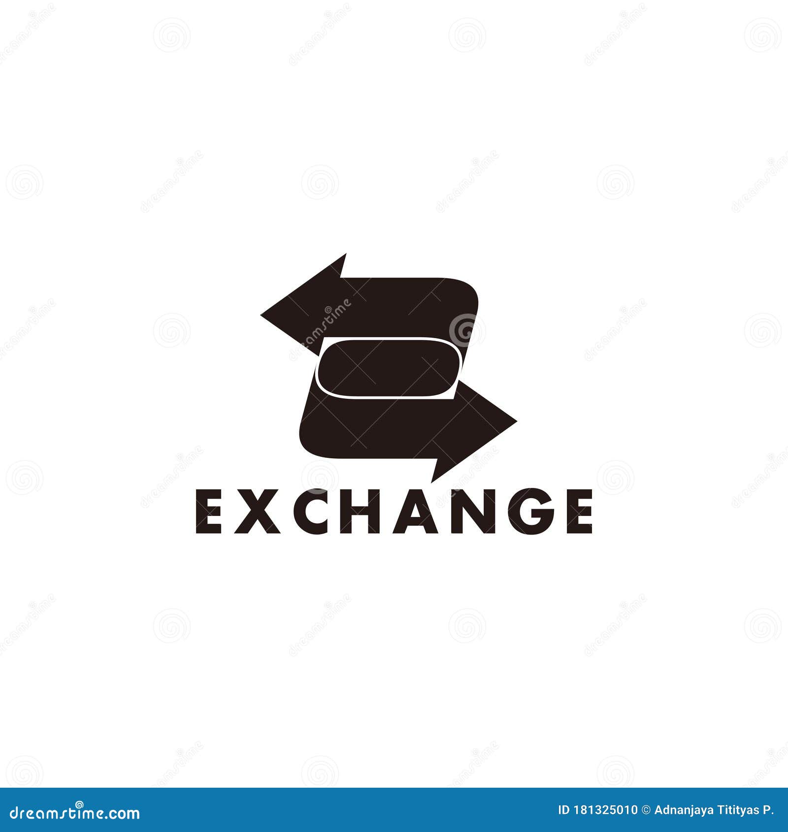 Exchange Arrow Geometric 3d Flat Symbol Logo Vector Stock Vector ...