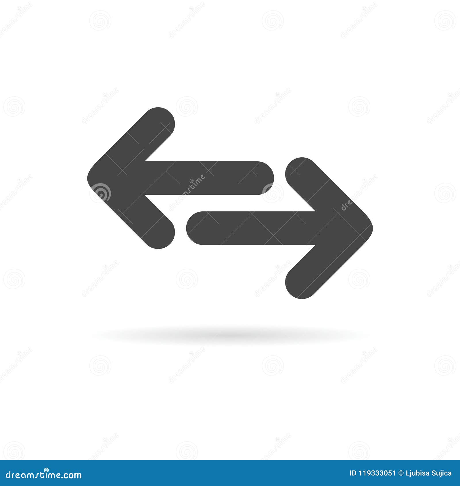 Exchange arrow icon stock vector. Illustration of glossy - 119333051