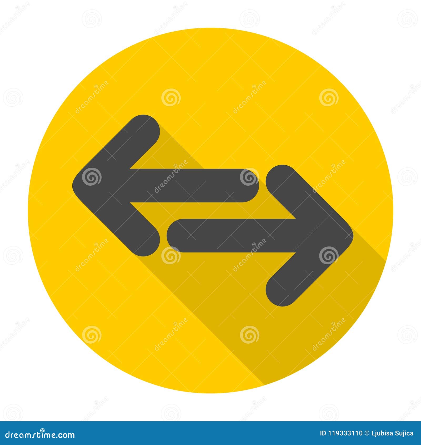 Exchange arrow icon stock vector. Illustration of database - 119333110