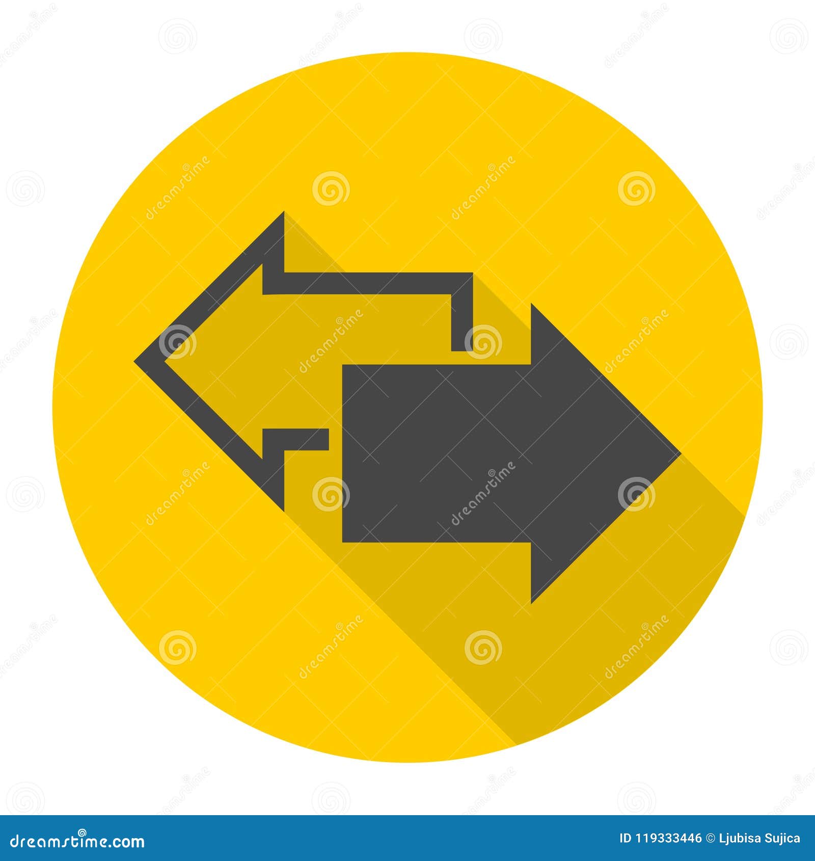 Exchange arrow icon stock vector. Illustration of icon - 119333446
