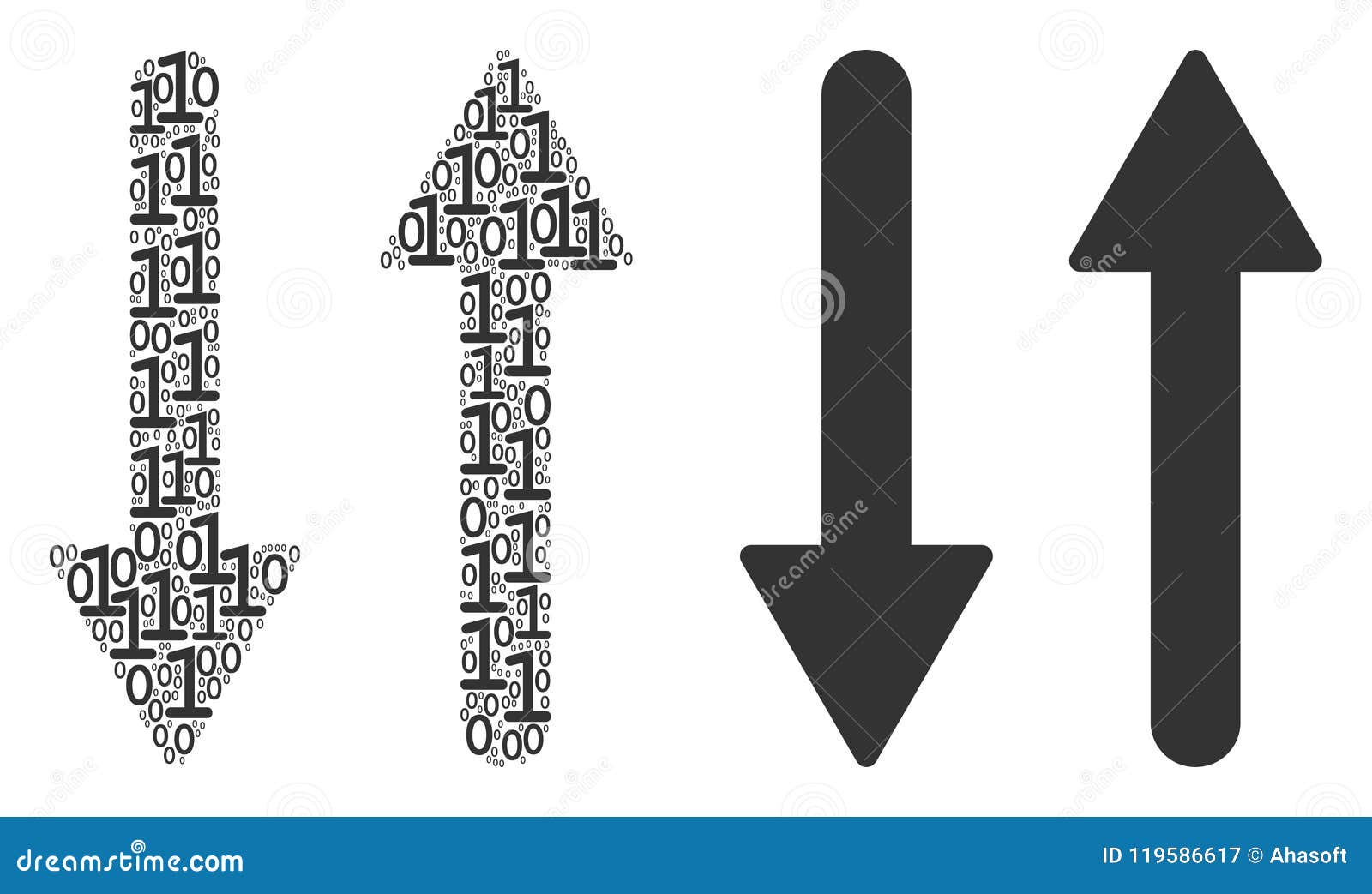 Exchange Arrows Composition of Binary Digits Stock Vector - Illustration of repeat, repetition ...