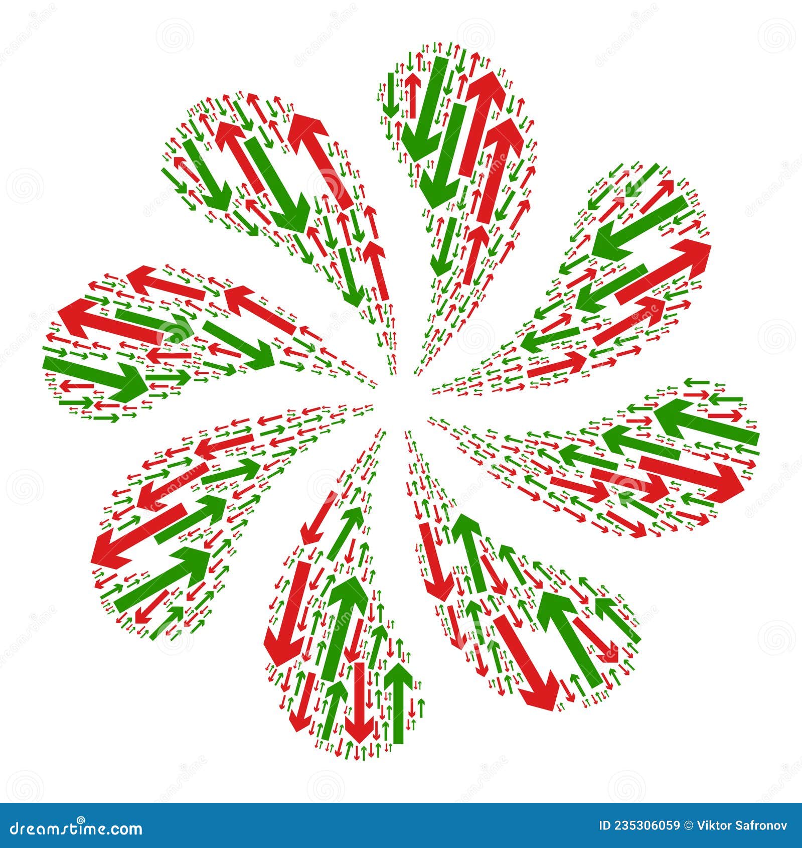 Exchange Arrows Icon Swirl Flower Cluster Stock Vector - Illustration ...