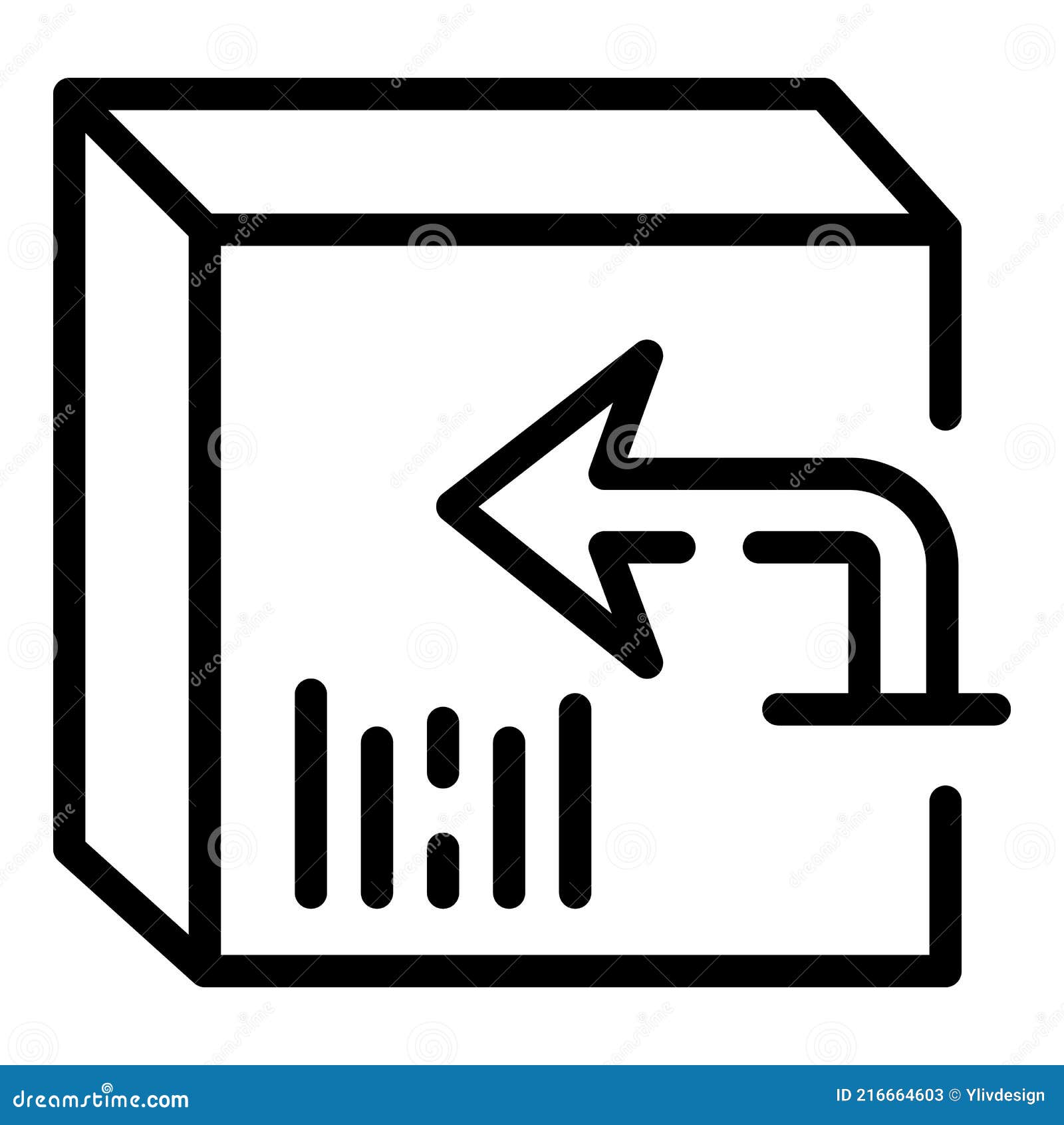 Exchange Box Icon, Outline Style Stock Vector - Illustration of arrow ...
