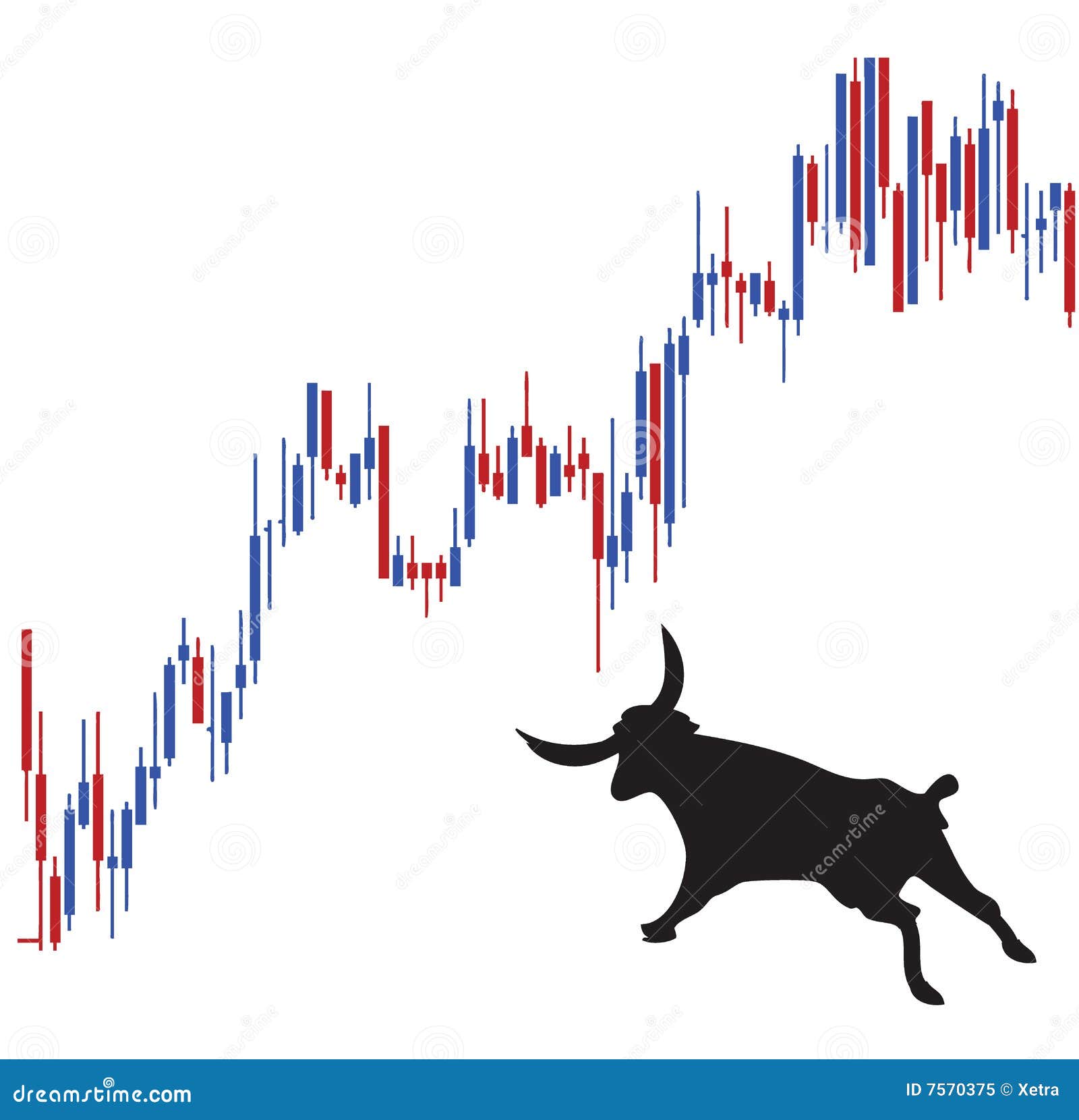 Exchange - bullish trend stock vector. Illustration of chart - 7570375