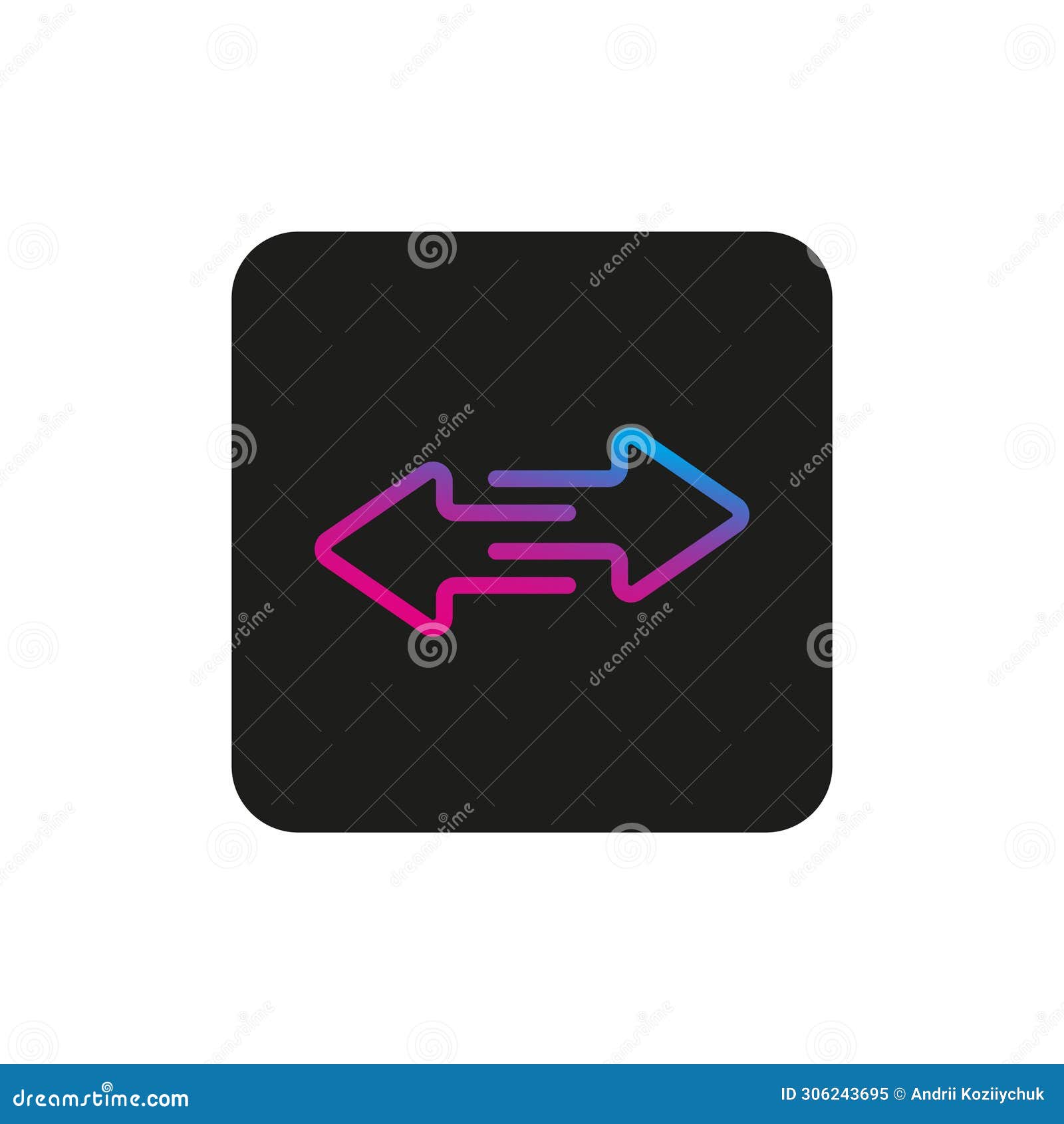 Exchange Button Vector Icon. Trendy 2 Arrows Pointing in Different ...