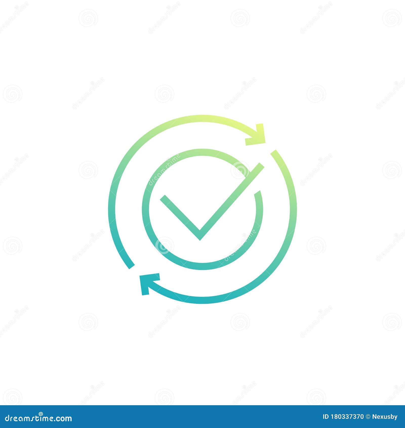 Exchange, Convertation Completed Icon, Line Vector Stock Illustration ...