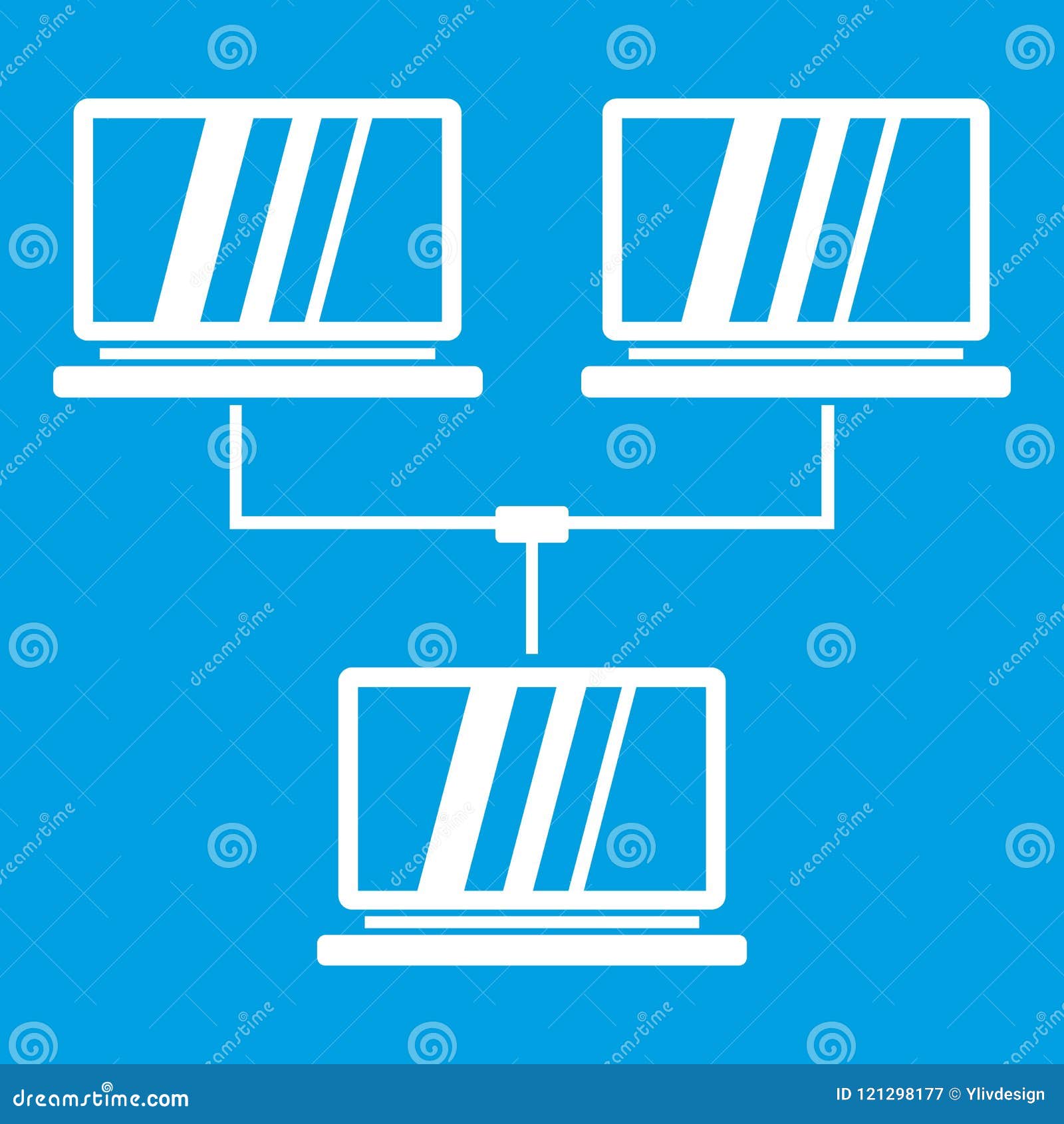 Exchange of Data between Computers Icon White Stock Vector ...