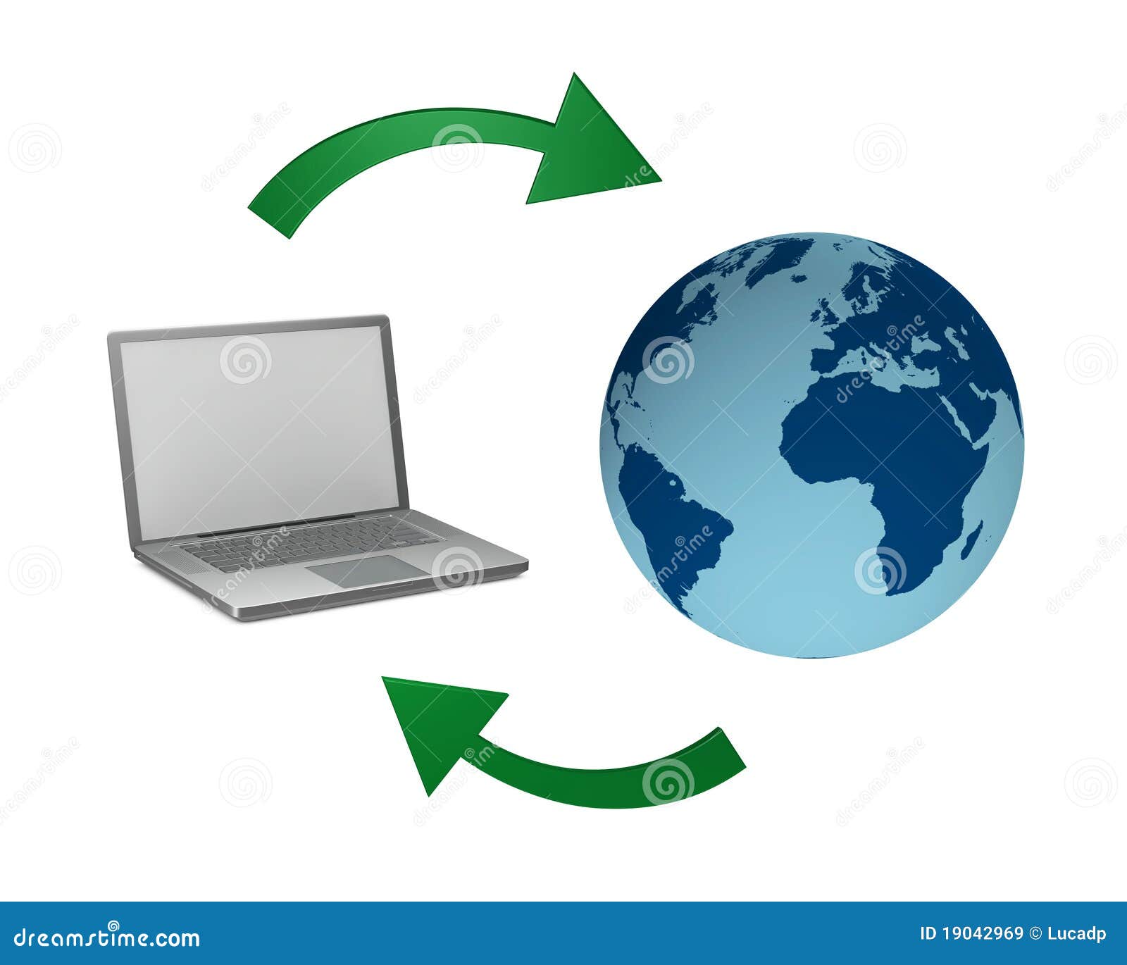 Exchange Data with the World Stock Illustration - Illustration of ...