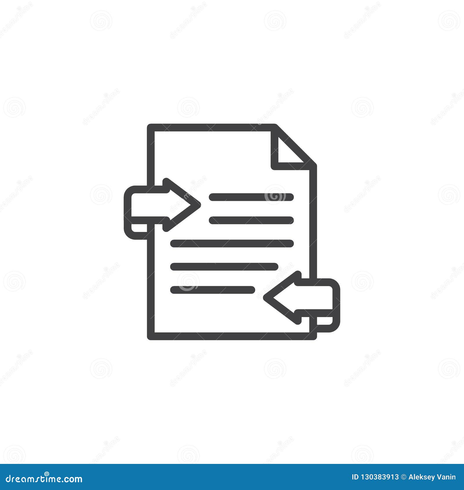 Exchange Documents File Outline Icon Stock Vector - Illustration of ...