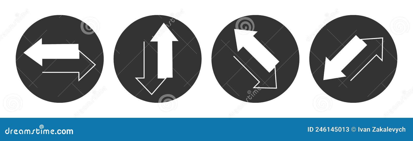 Exchange Double Arrow Circle Icon. Interchange Point Symbol. Sign App ...