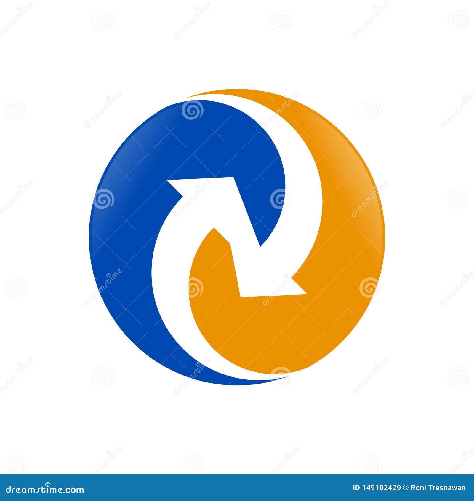 Exchange Flow Connection Circle Symbol Design Stock Vector ...