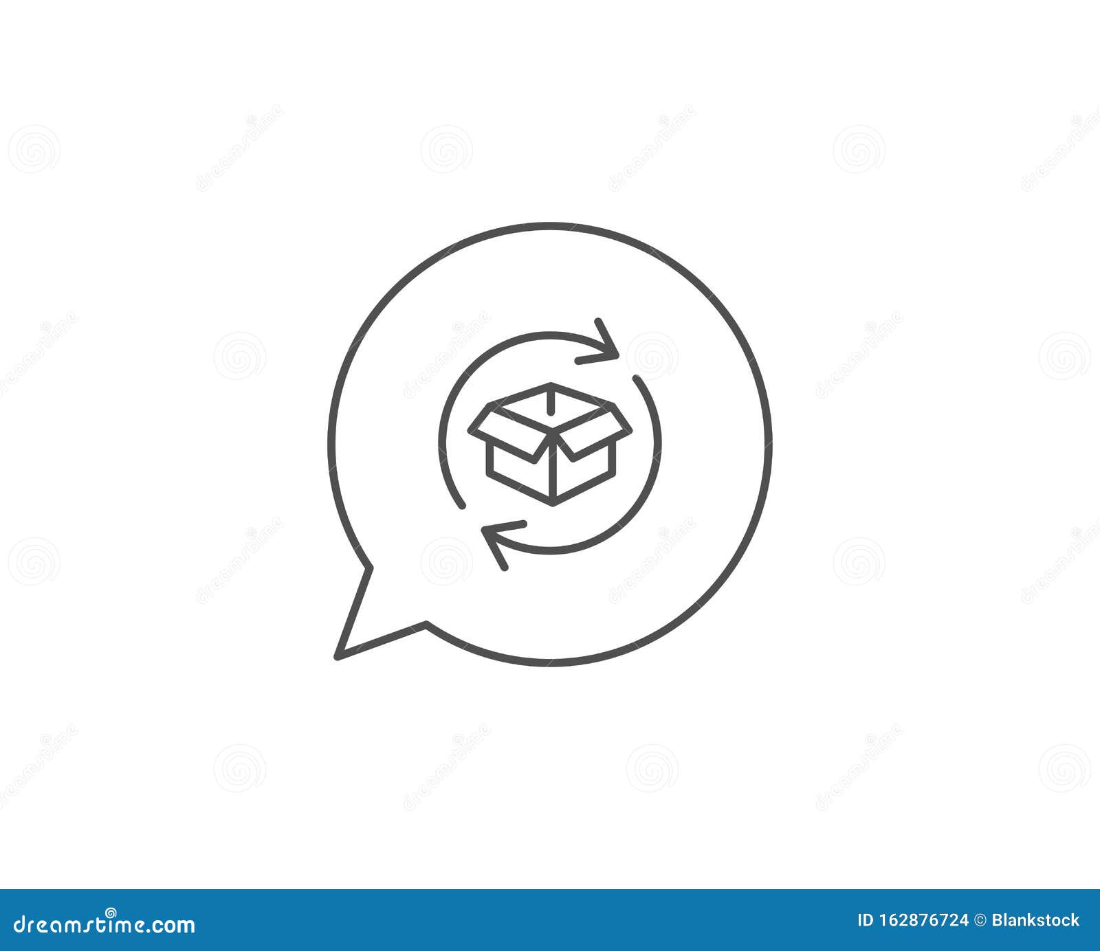 Exchange of Goods Line Icon. Return Parcel Sign. Vector Stock Vector ...