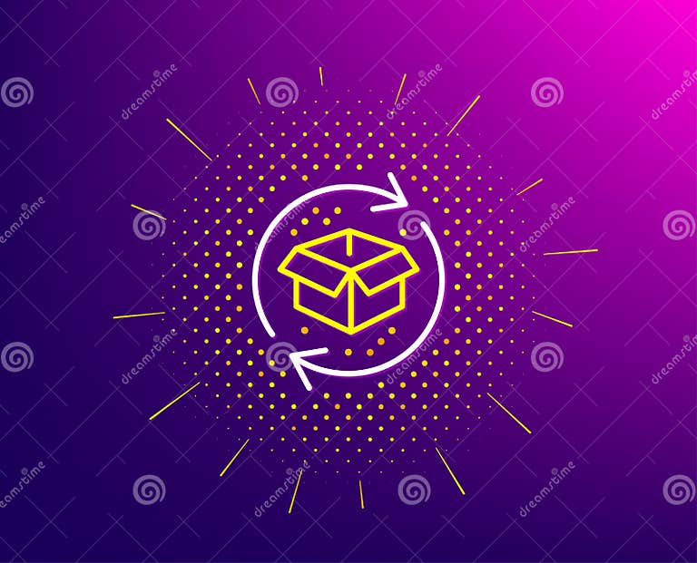 Exchange of Goods Line Icon. Return Parcel Sign. Vector Stock Vector ...