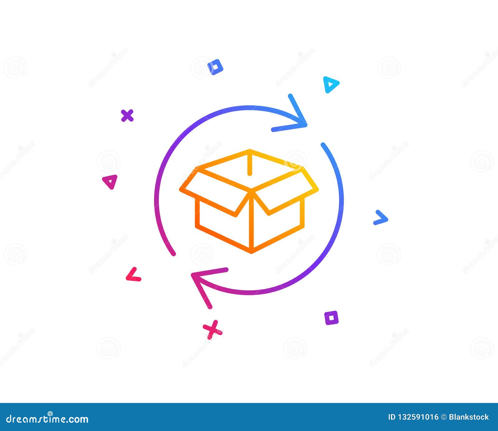 Exchange of Goods Line Icon. Return Parcel Sign. Vector Stock Vector ...