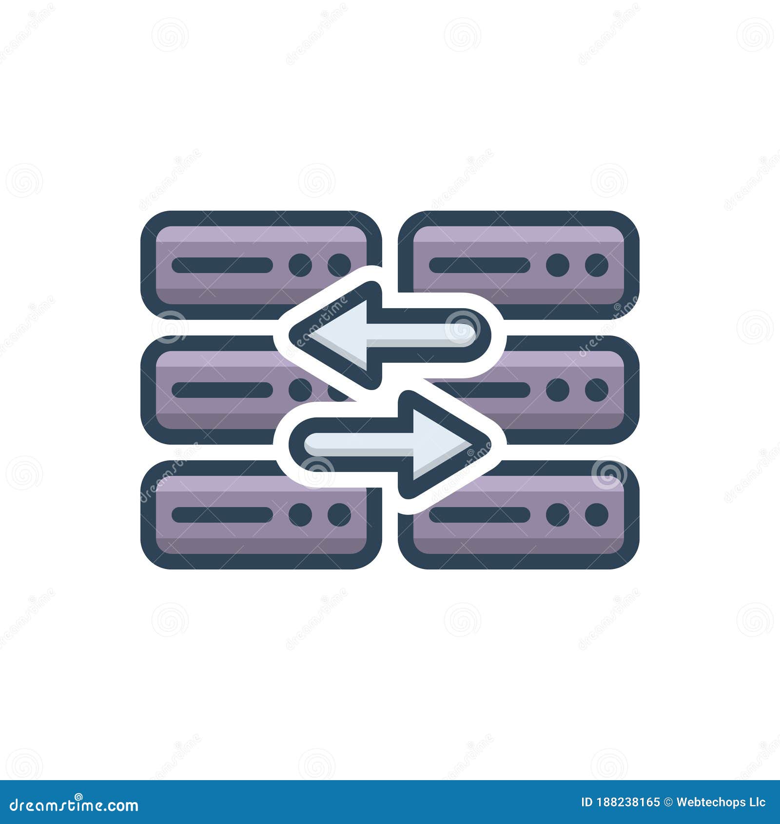 Color Illustration Icon for Exchange, Server and Database Stock ...