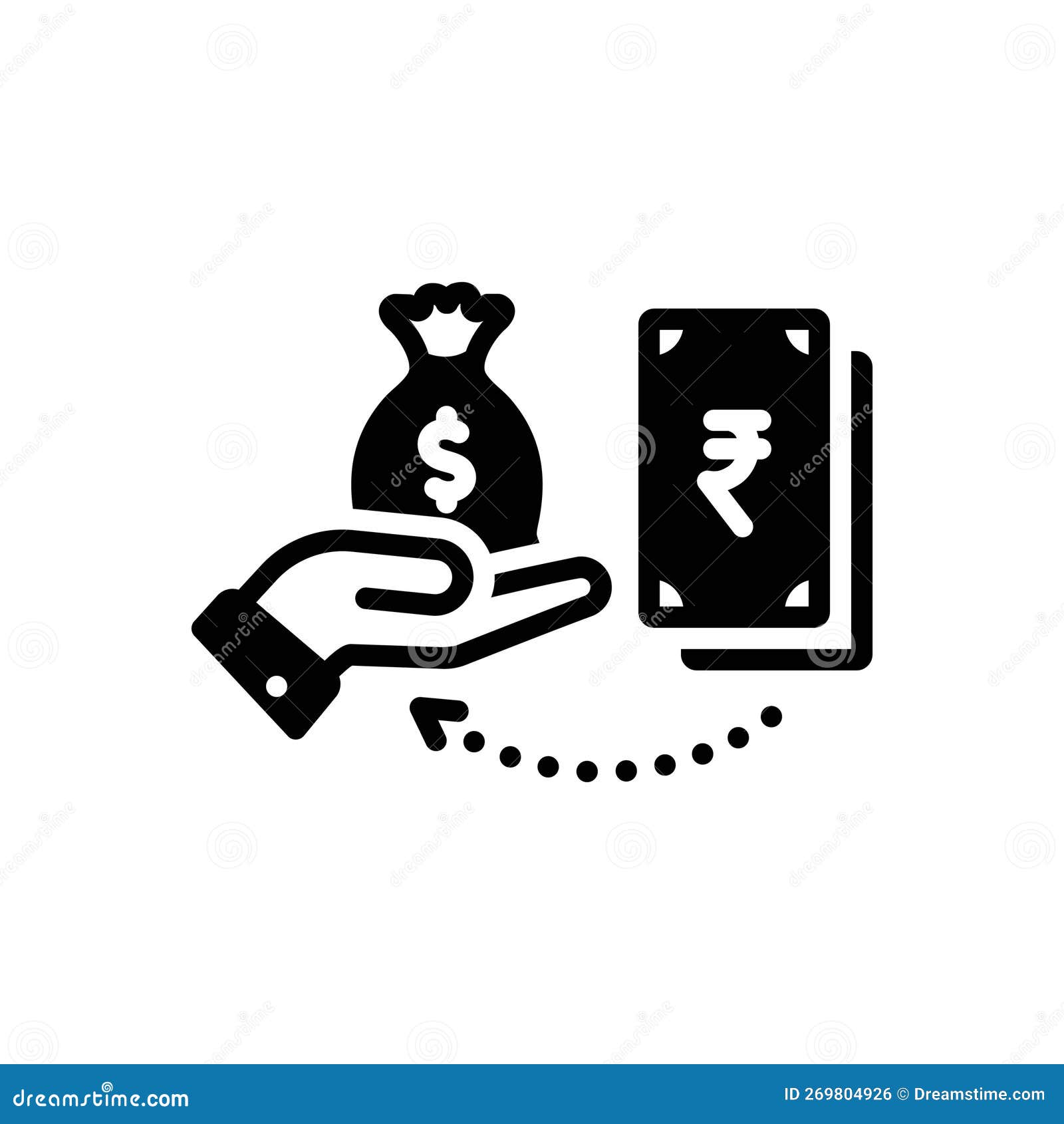 Black Solid Icon for Exchange, Swap and Reciprocity Stock Illustration ...