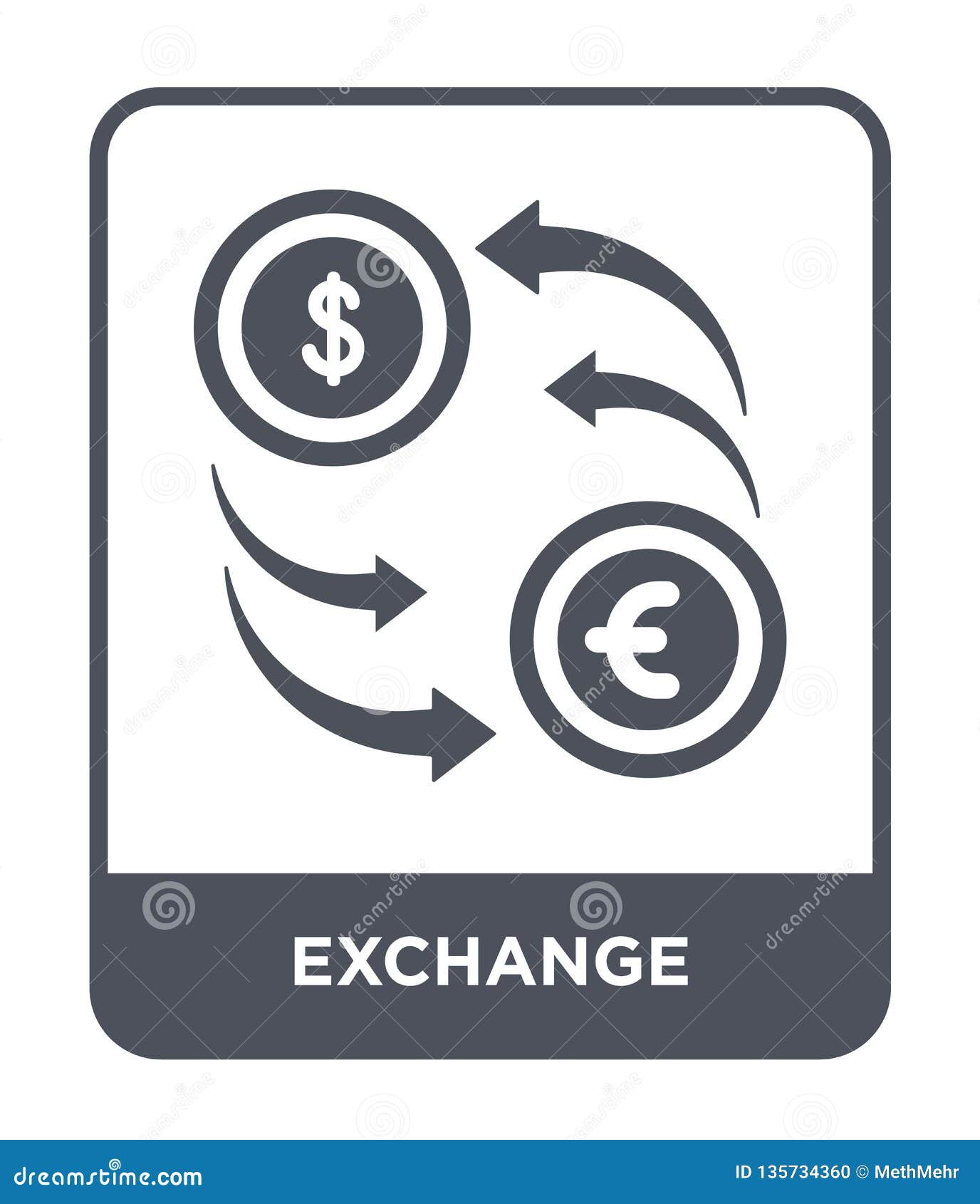 Exchange Icon in Trendy Design Style. Exchange Icon Isolated on White ...