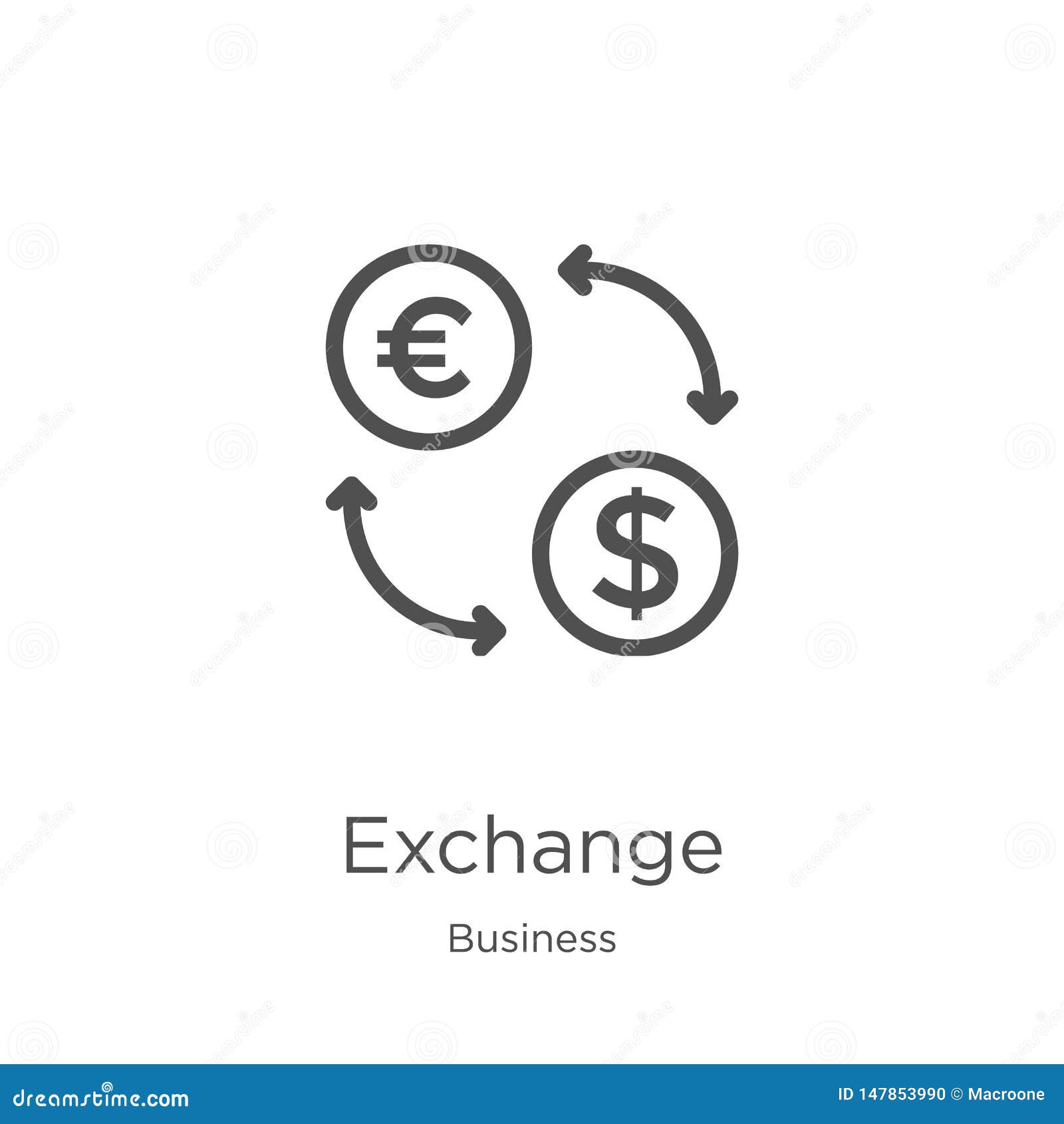 Exchange Icon Vector from Business Collection. Thin Line Exchange ...