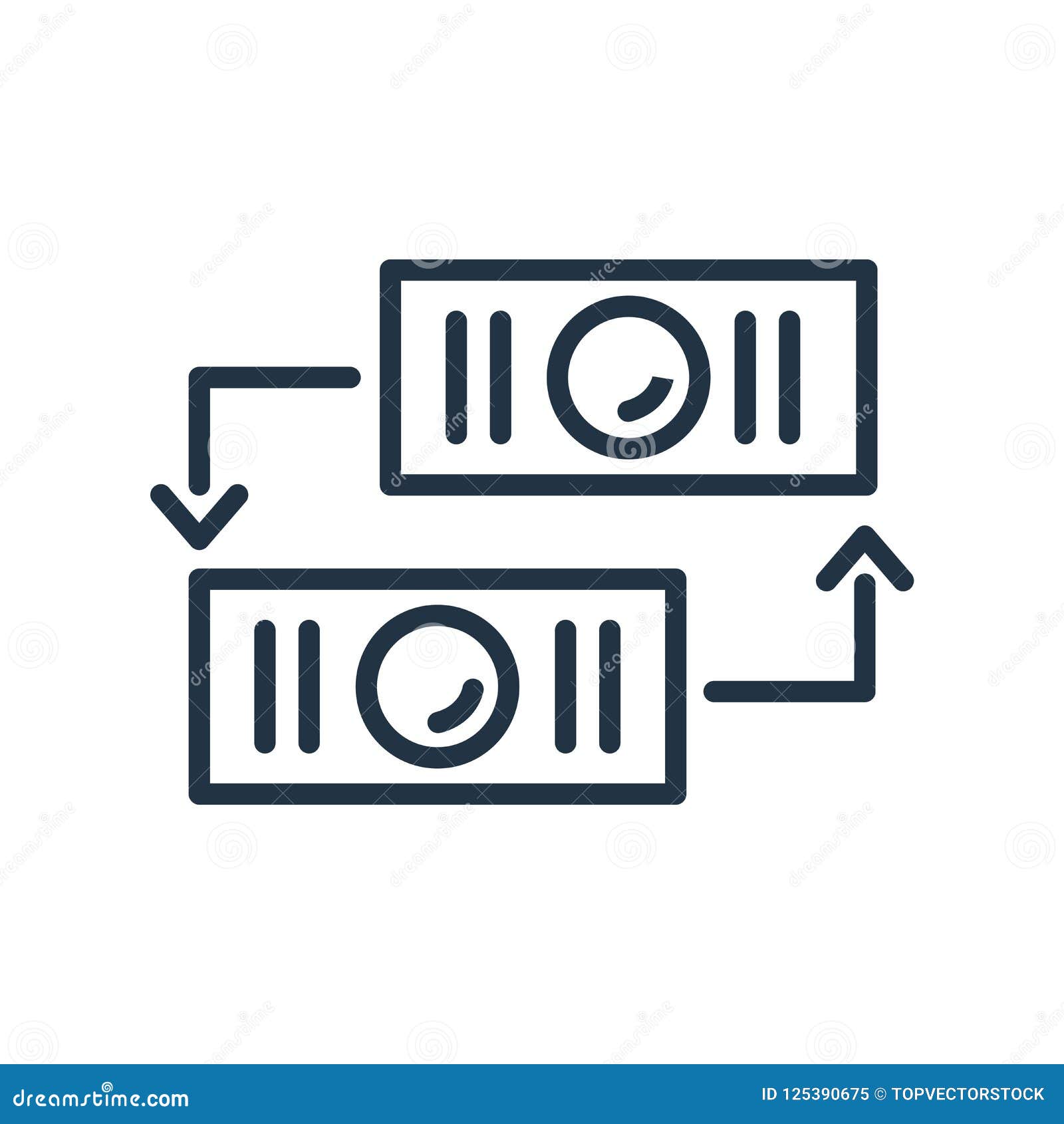 Exchange Icon Vector Isolated on White Background, Exchange Sign Stock ...