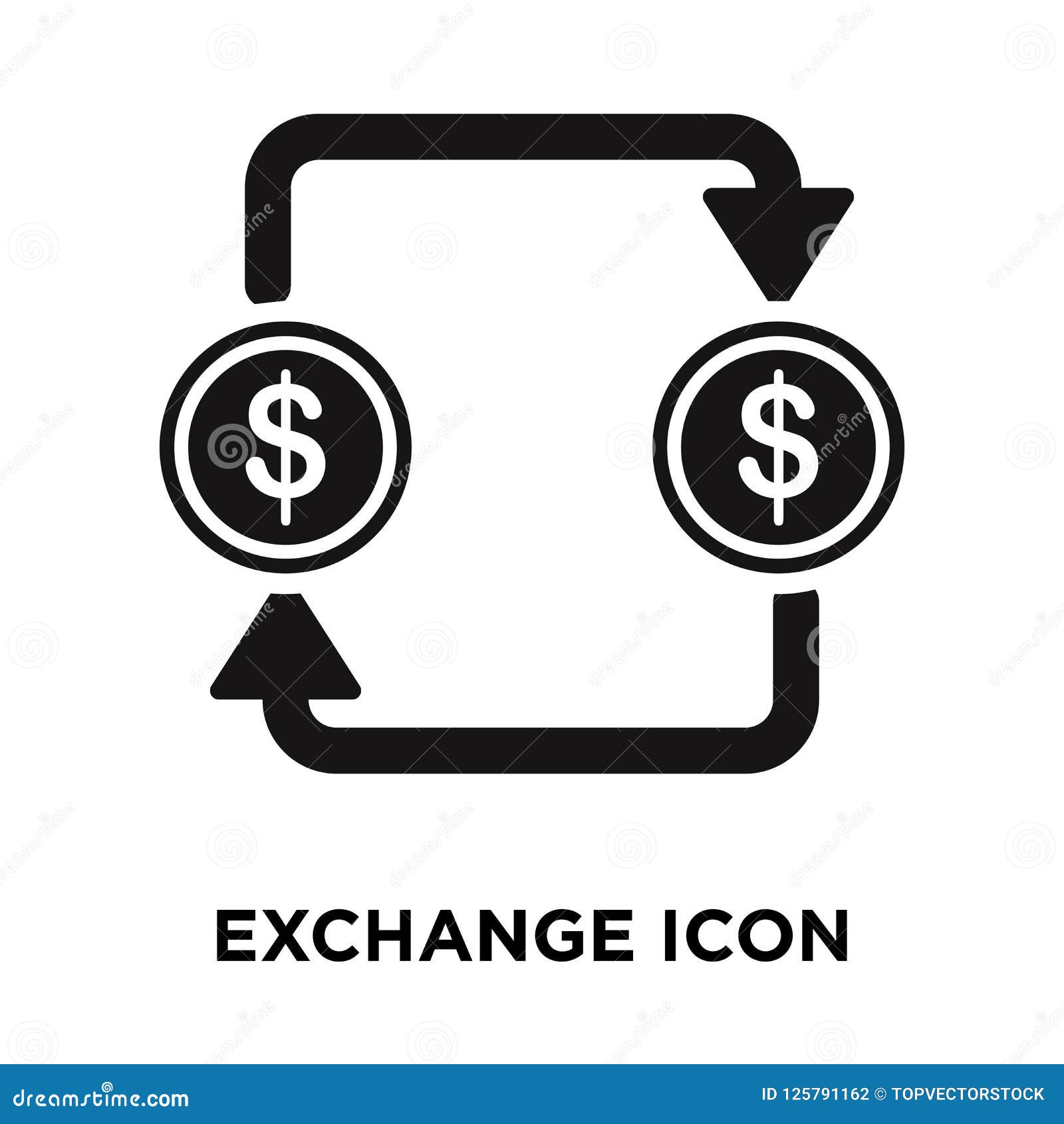 Exchange Icon Vector Isolated on White Background, Logo Concept Stock ...
