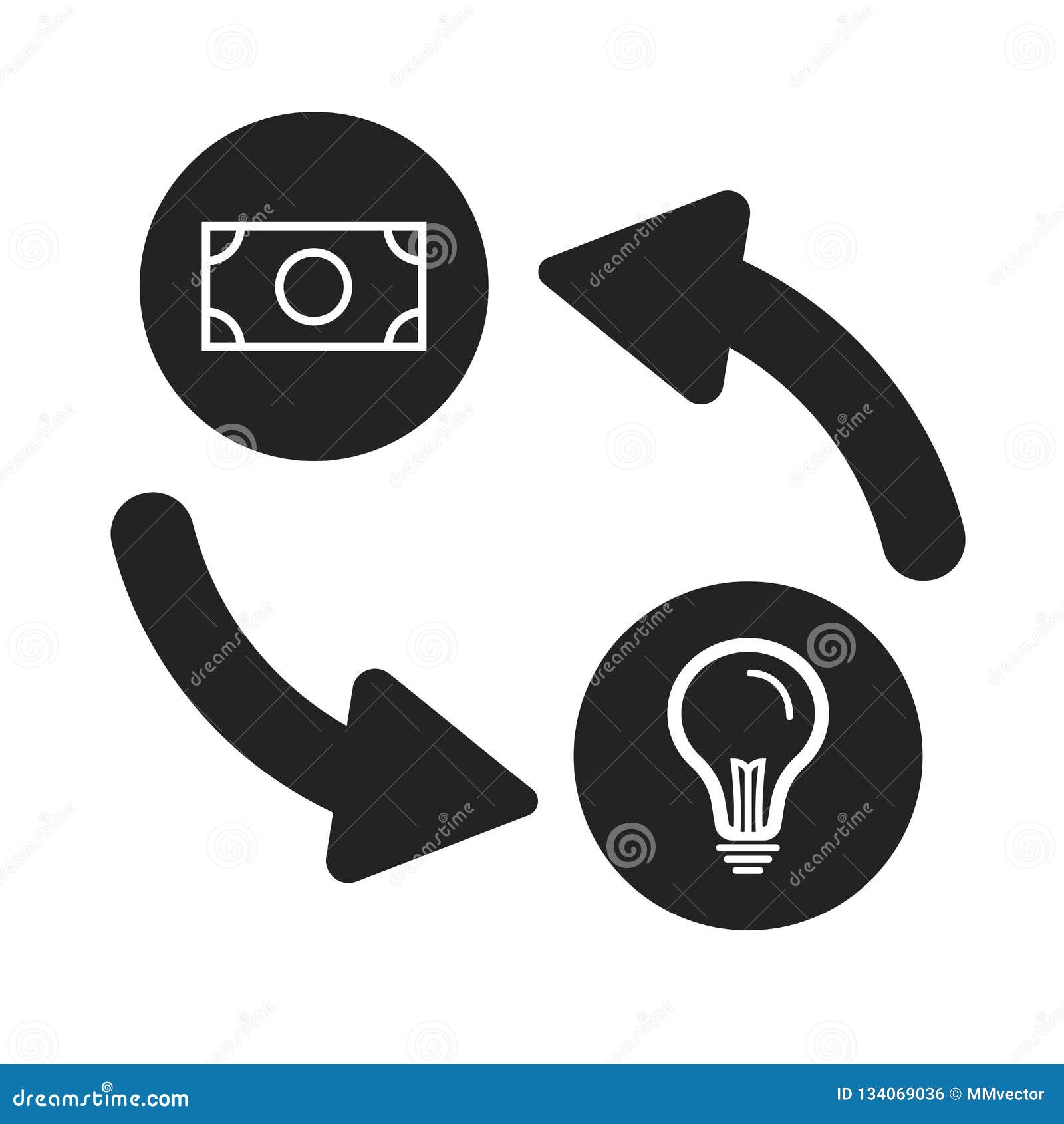 Exchange Icon Vector Sign and Symbol Isolated on White Background ...