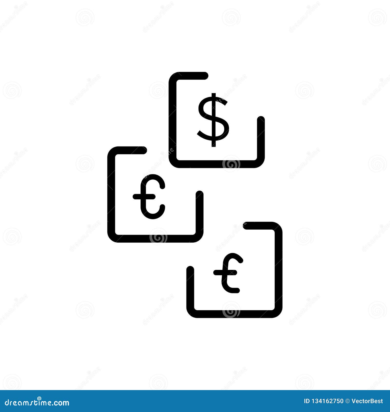 Exchange Icon Vector Sign and Symbol Isolated on White Background Stock ...