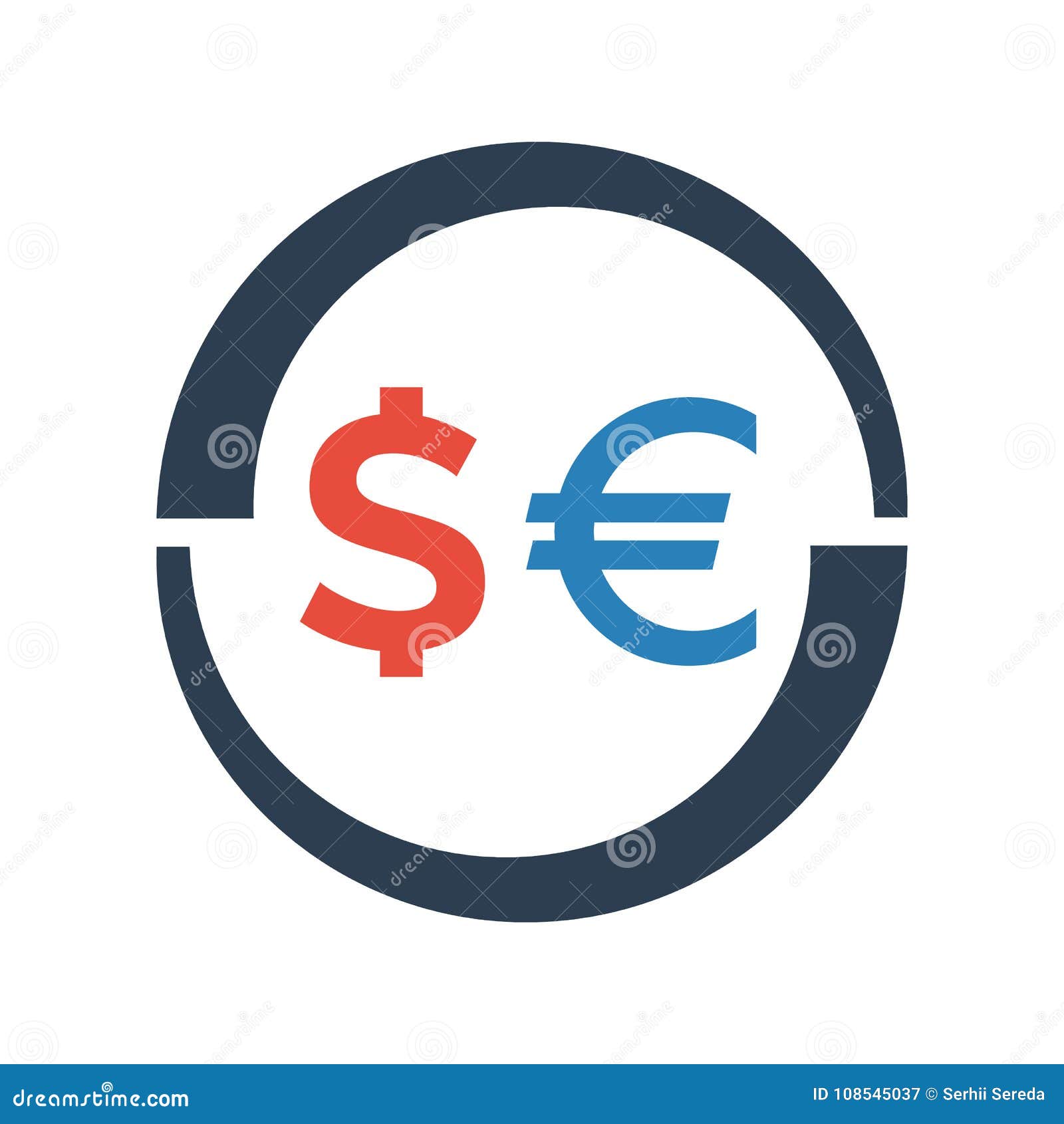 Exchange Icon on White Background. Stock Illustration - Illustration of ...