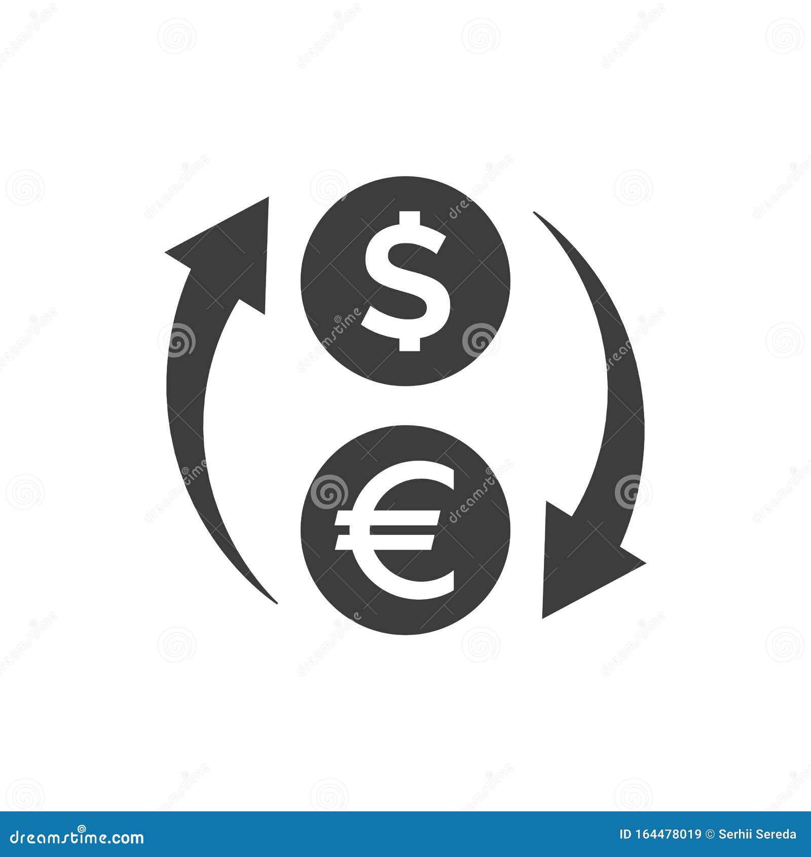 Exchange Icon on White Background Stock Illustration - Illustration of ...