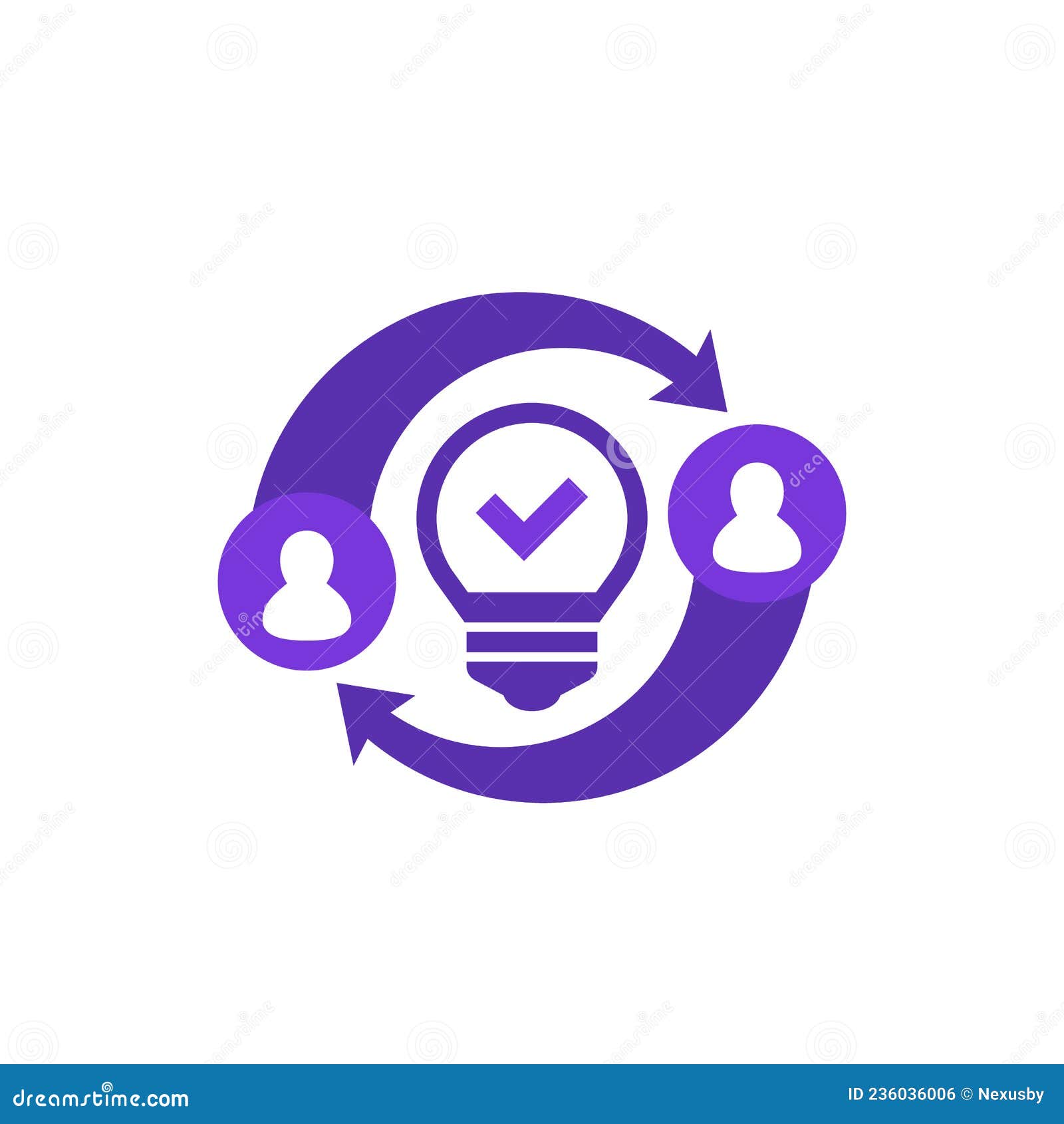 Exchange of Ideas Icon on White, Vector Stock Vector - Illustration of ...