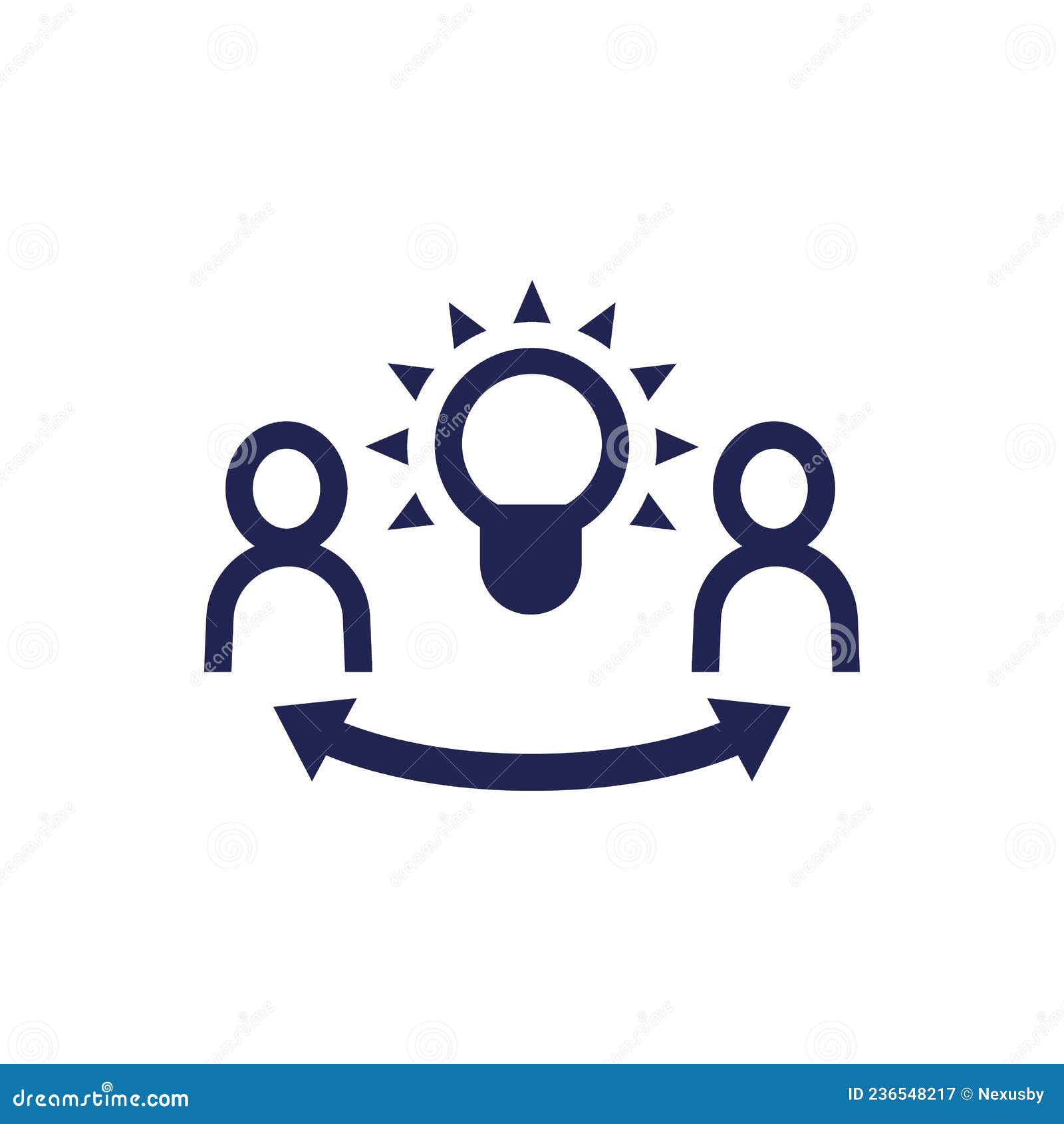 Exchange of Ideas Icon on White, Vector Stock Vector - Illustration of ...
