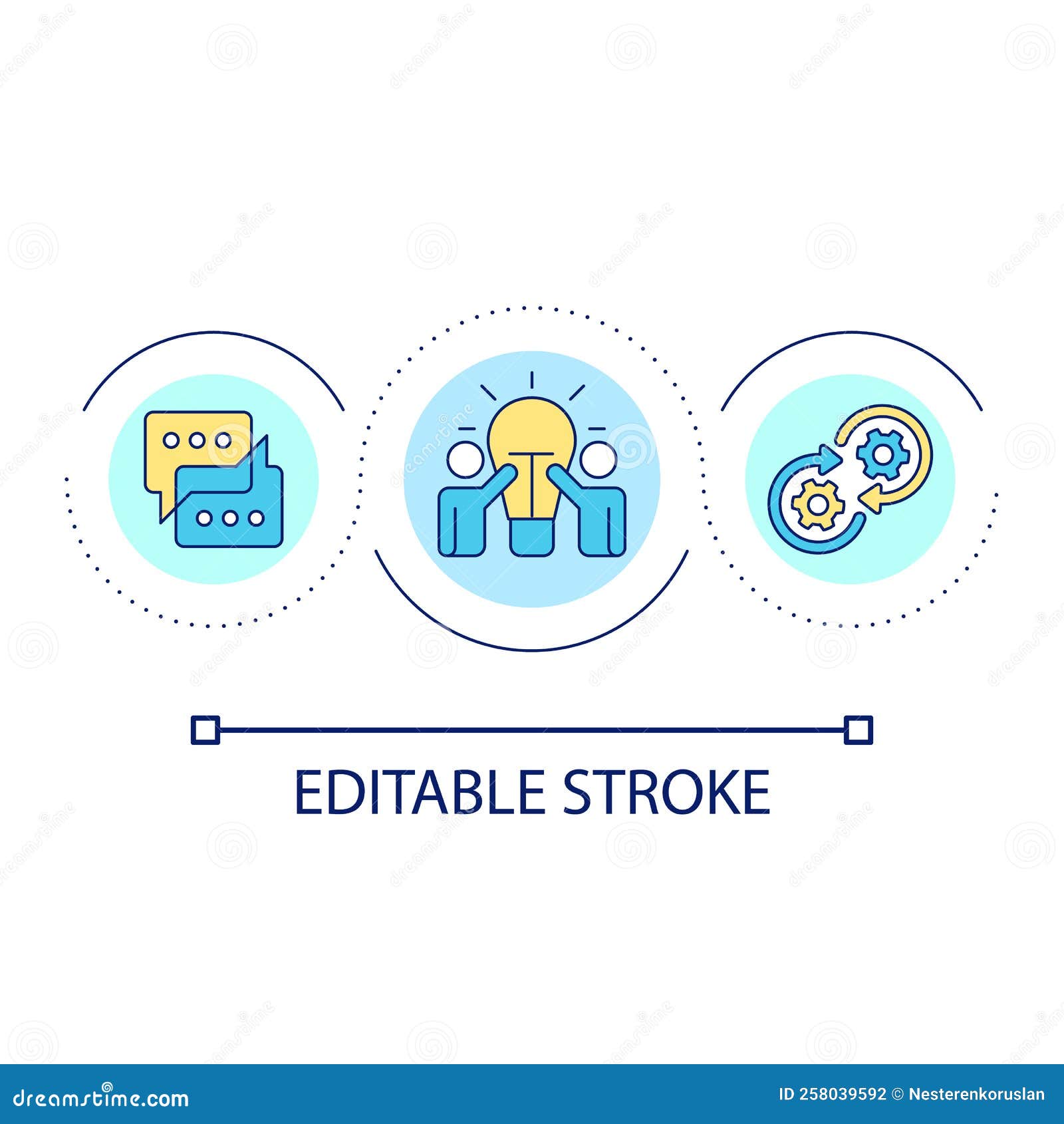 Exchange of Ideas Loop Concept Icon Stock Vector - Illustration of ...
