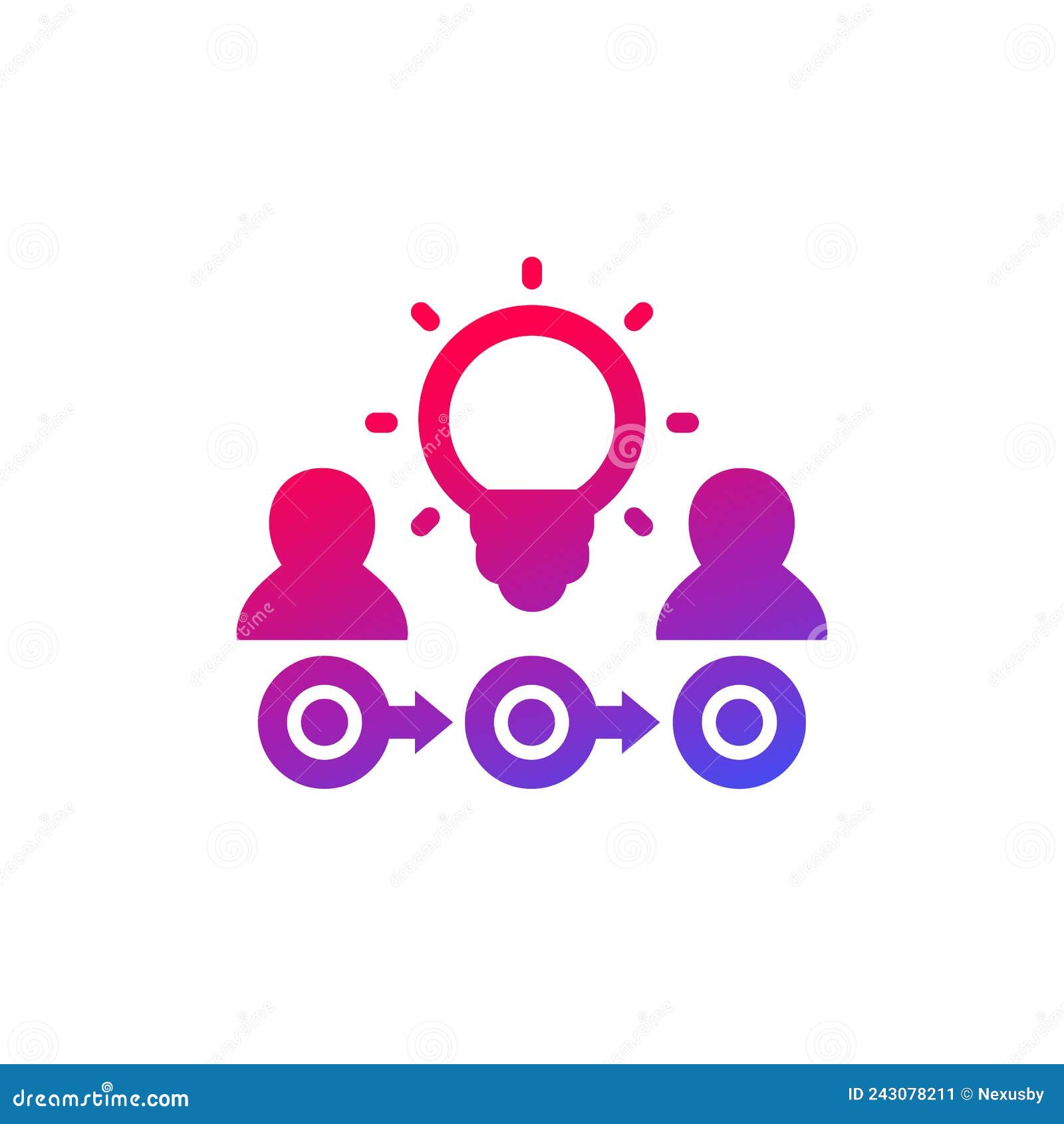 Exchange of Ideas or Thought Process Icon Stock Vector - Illustration ...