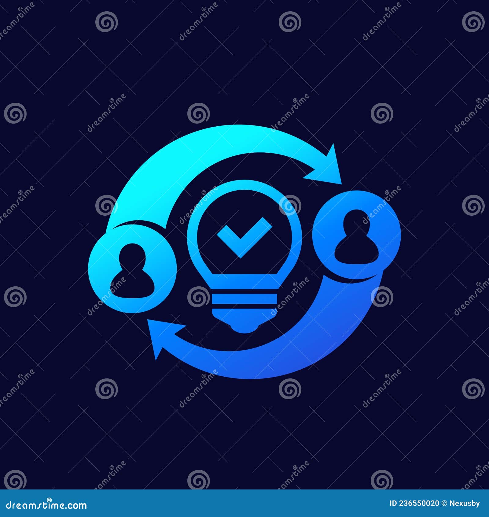Exchange of Ideas Vector Icon for Web Stock Vector - Illustration of ...