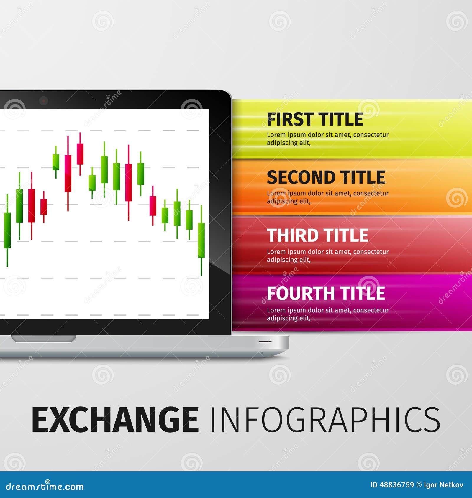 Exchange infographics stock vector. Illustration of encrypt - 48836759