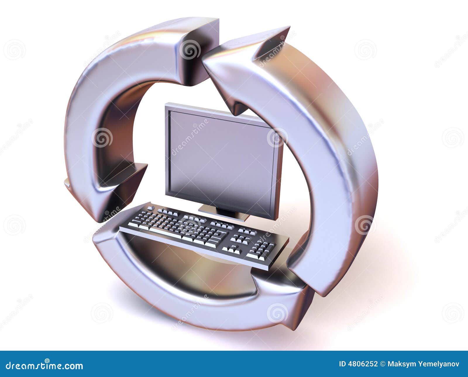 Exchange by Information through a Computer Stock Illustration ...