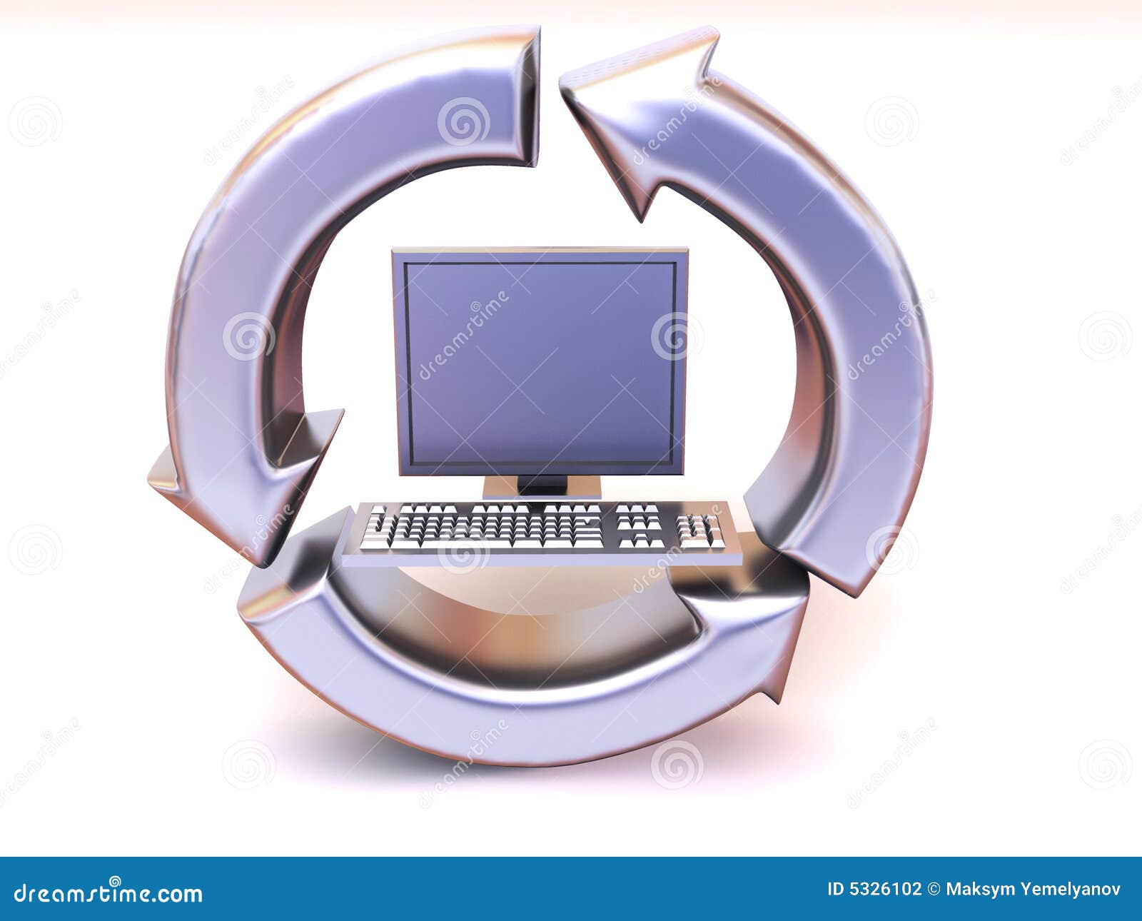 Exchange by Information through a Computer Stock Illustration ...