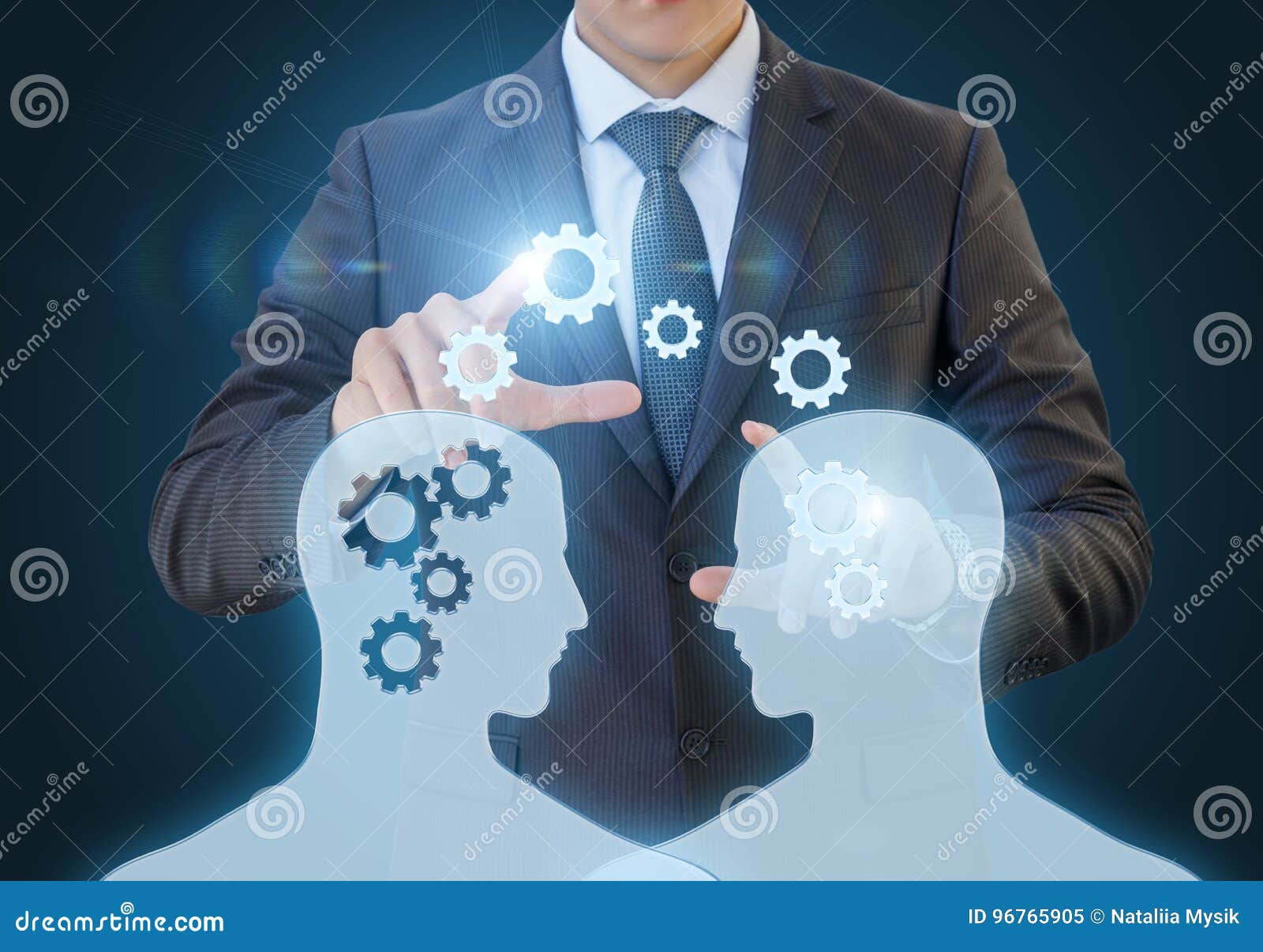 The Exchange of Knowledge between Workers . Stock Image - Image of mind ...