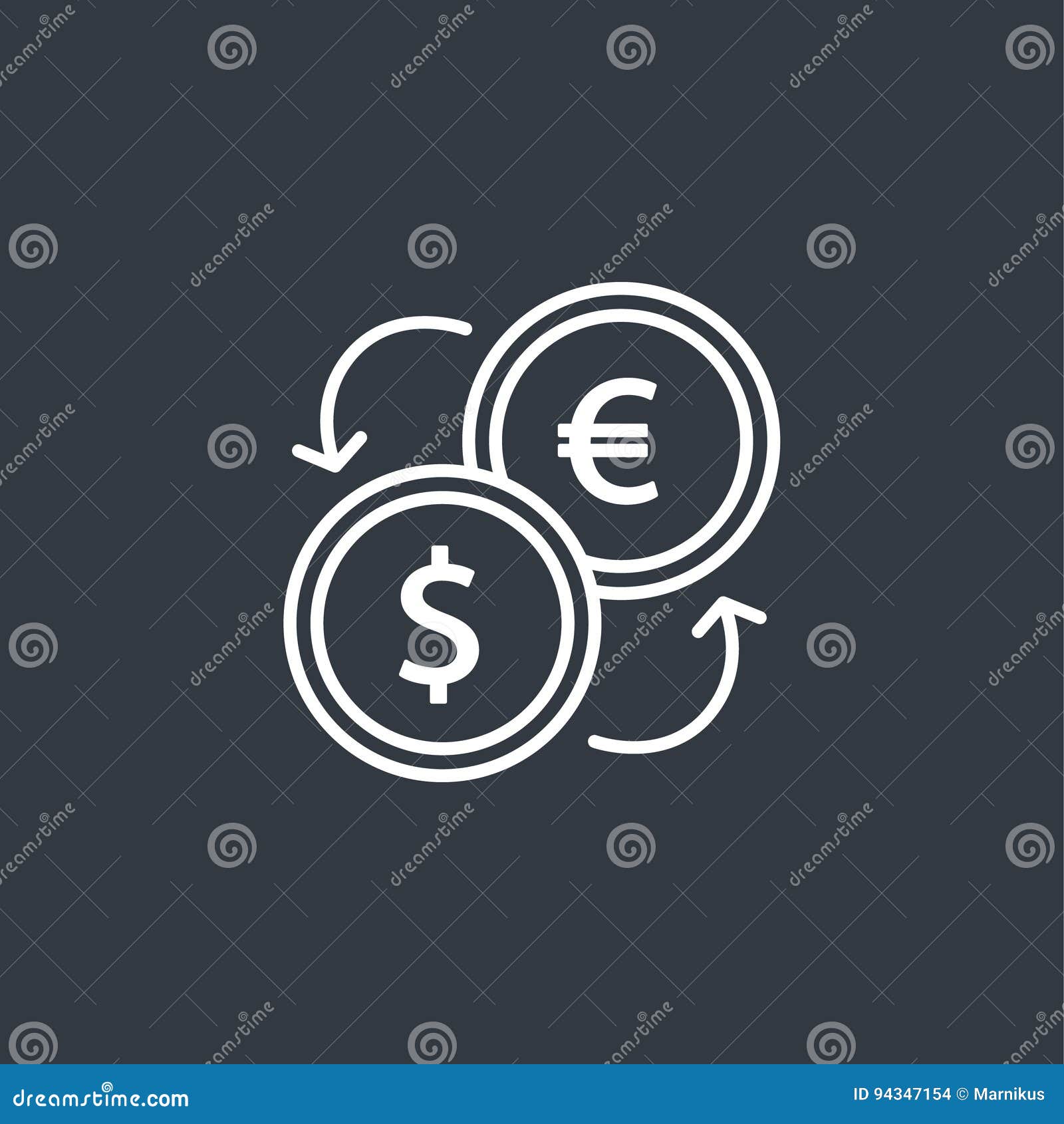 Exchange modern icon stock vector. Illustration of line - 94347154