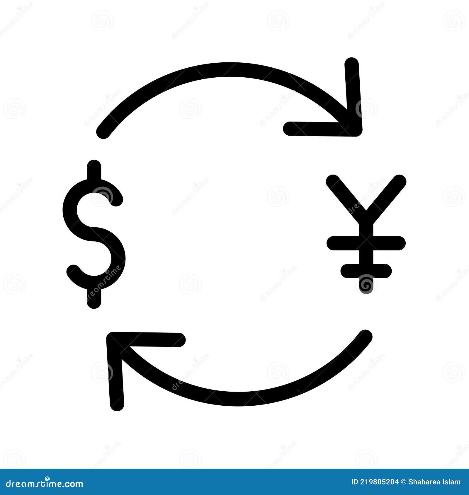 Exchange money icon stock vector. Illustration of rate - 219805204