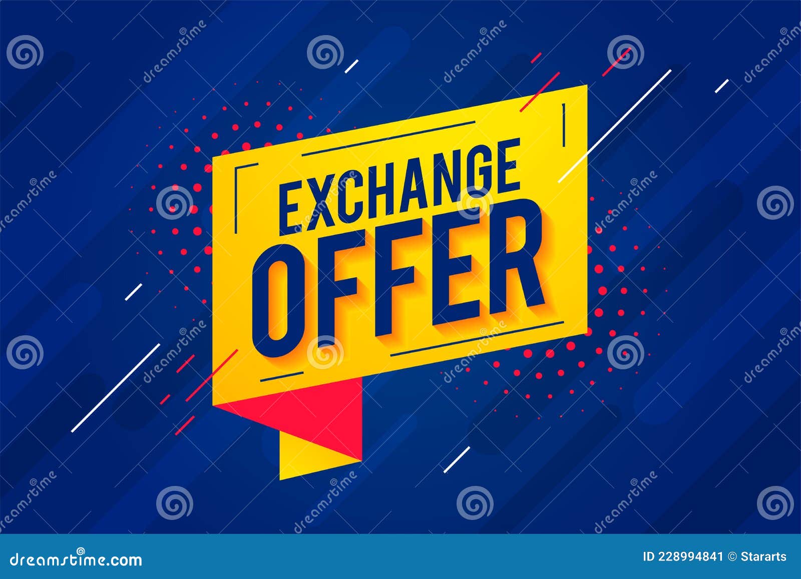 Exchange Offer Banner in Modern Style Stock Vector - Illustration of ...
