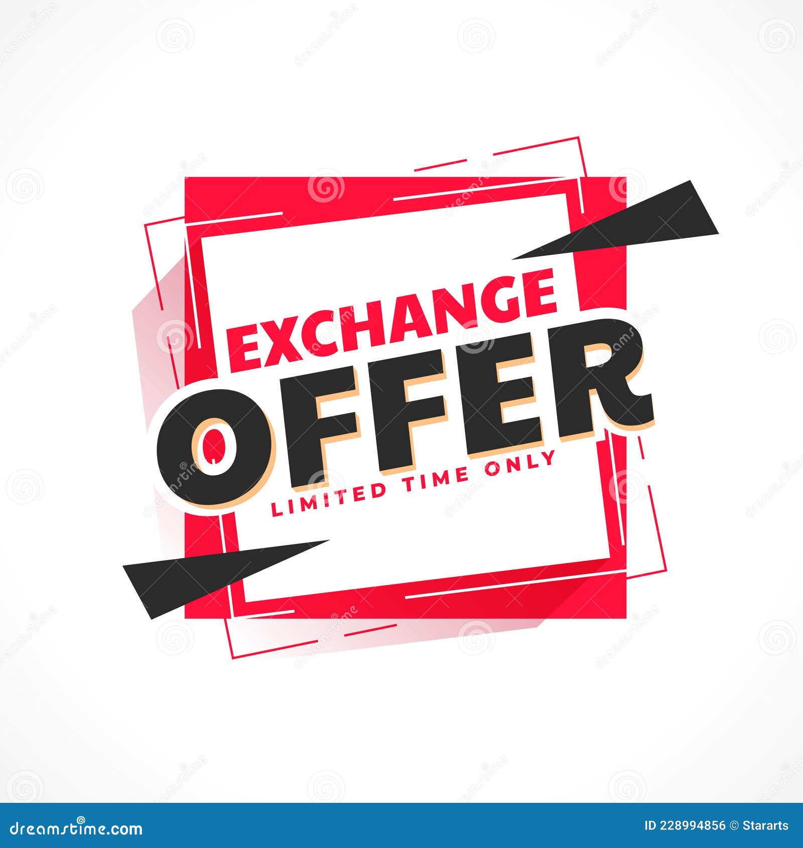 Exchange Offer Trendy Banner Design Stock Vector - Illustration of ...